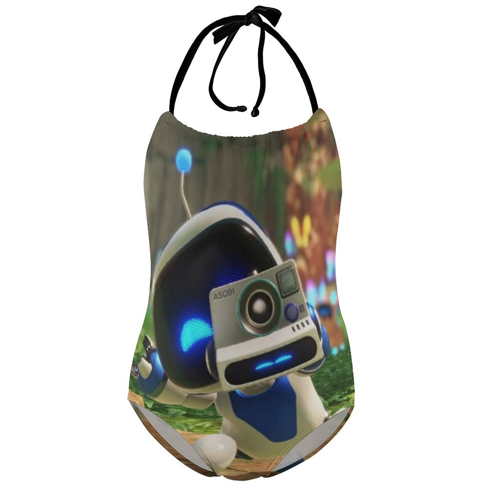 Astro Bot Girl's One-Piece Swimsuit Bathing Suit Soft Stretchy Children ...