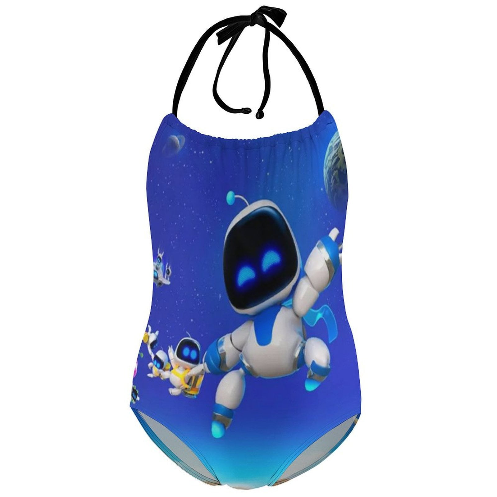 Astro Bot Girl's One-Piece Swimsuit Bathing Suit Soft Stretchy Children ...