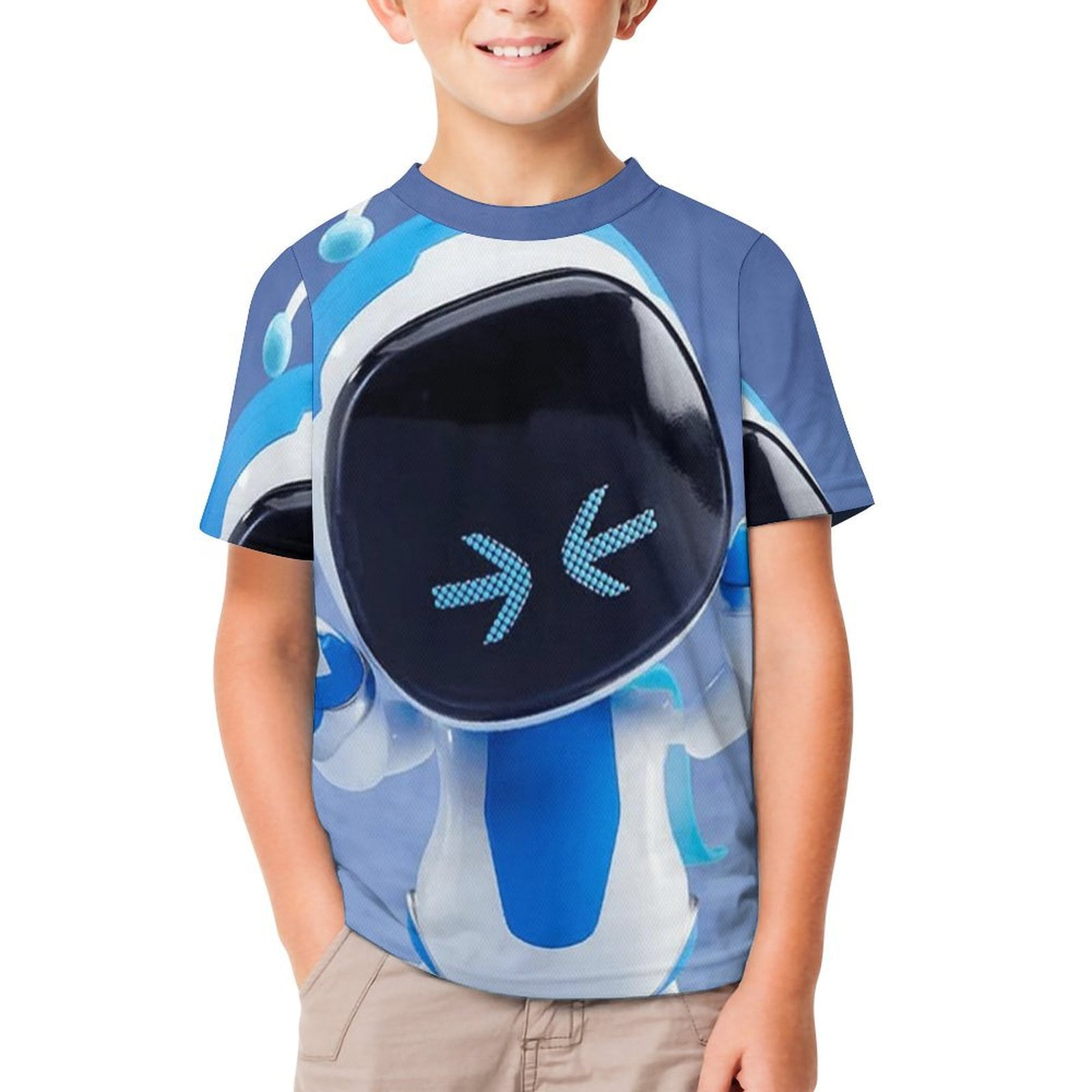 Astro Bot Kid Shirts Unisex Casual Tops 3D Print Graphic Tees Short ...