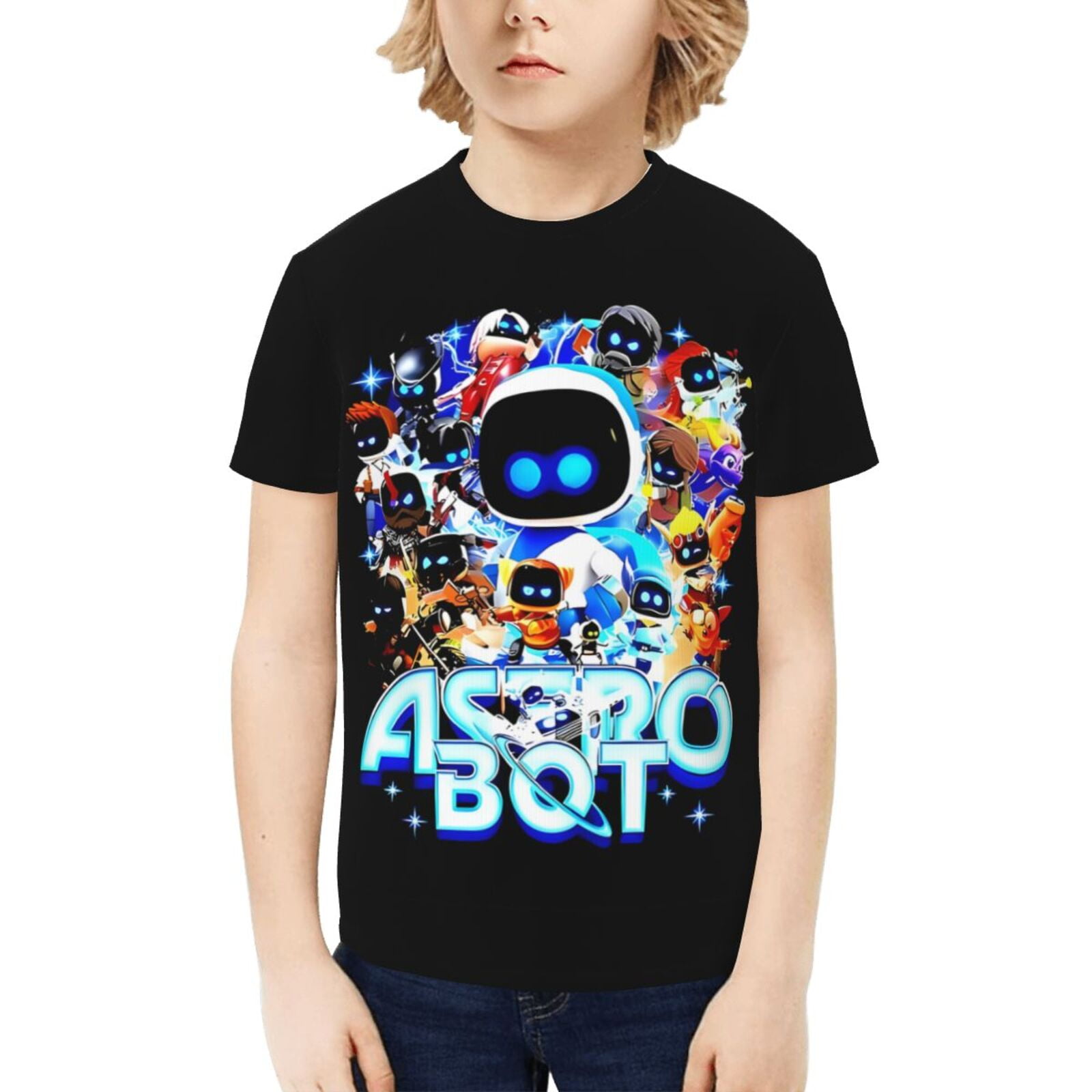Astro Bot Kids T-Shirt 3d Printed Graphic T-Shirts Boys And Girls Short ...