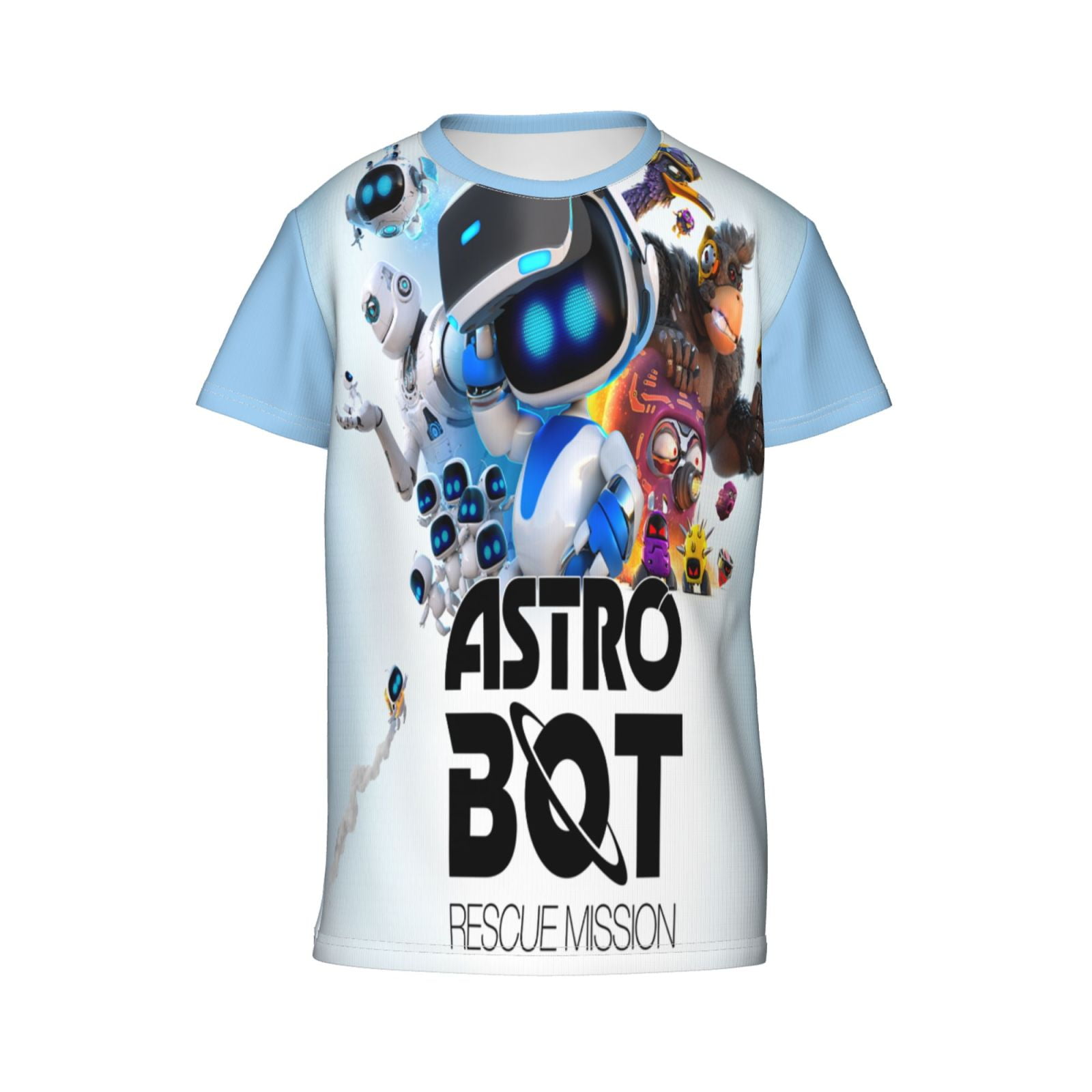 Astro Bot Kids T-Shirts Novelty Crew Neck Casual Short Sleeve Teens T ...