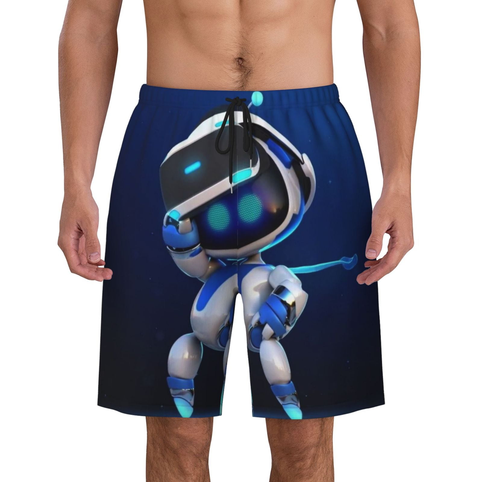 Astro Bot Men's Swim Trunks Quick Dry Beach Board Shorts with Pockets ...