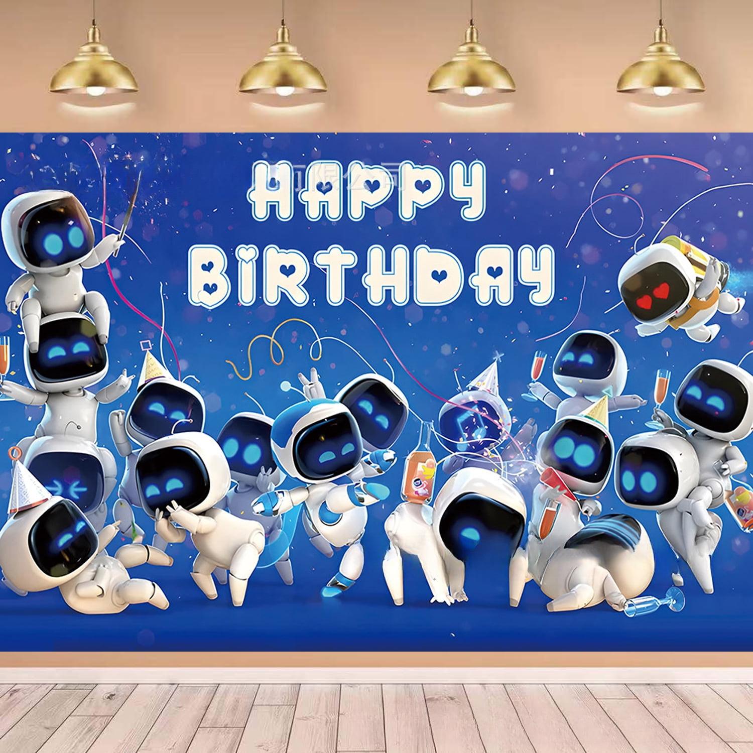Astro Bot Plush Children's Birthday Background Cloth Photo Decorative ...