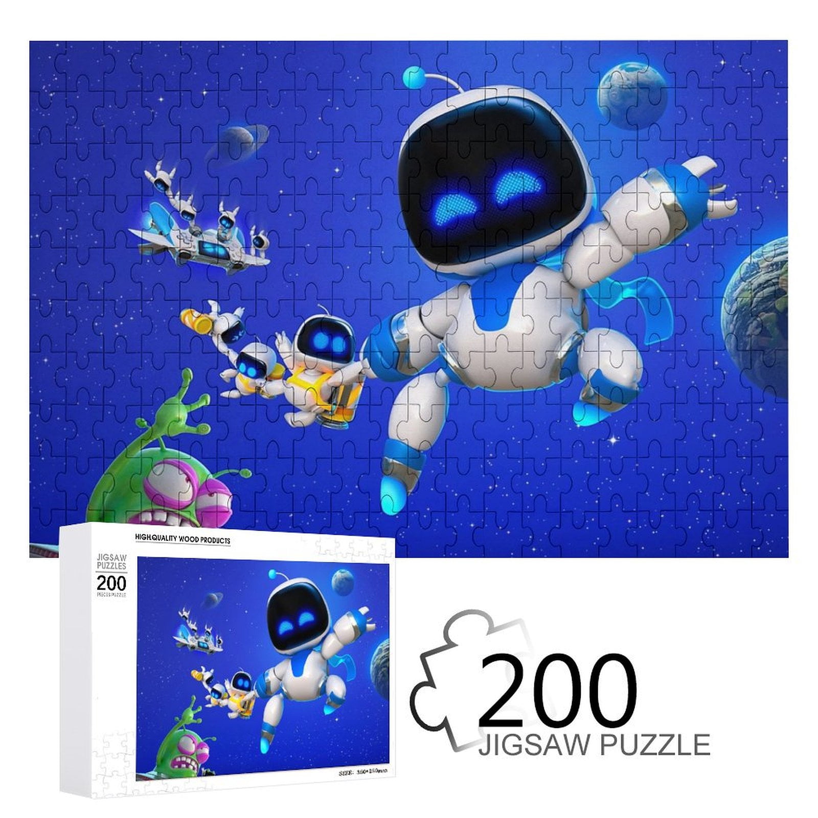 Astro Bot Puzzle For Adults & Kids - 200 PCS Jigsaw Puzzle - Walmart.com