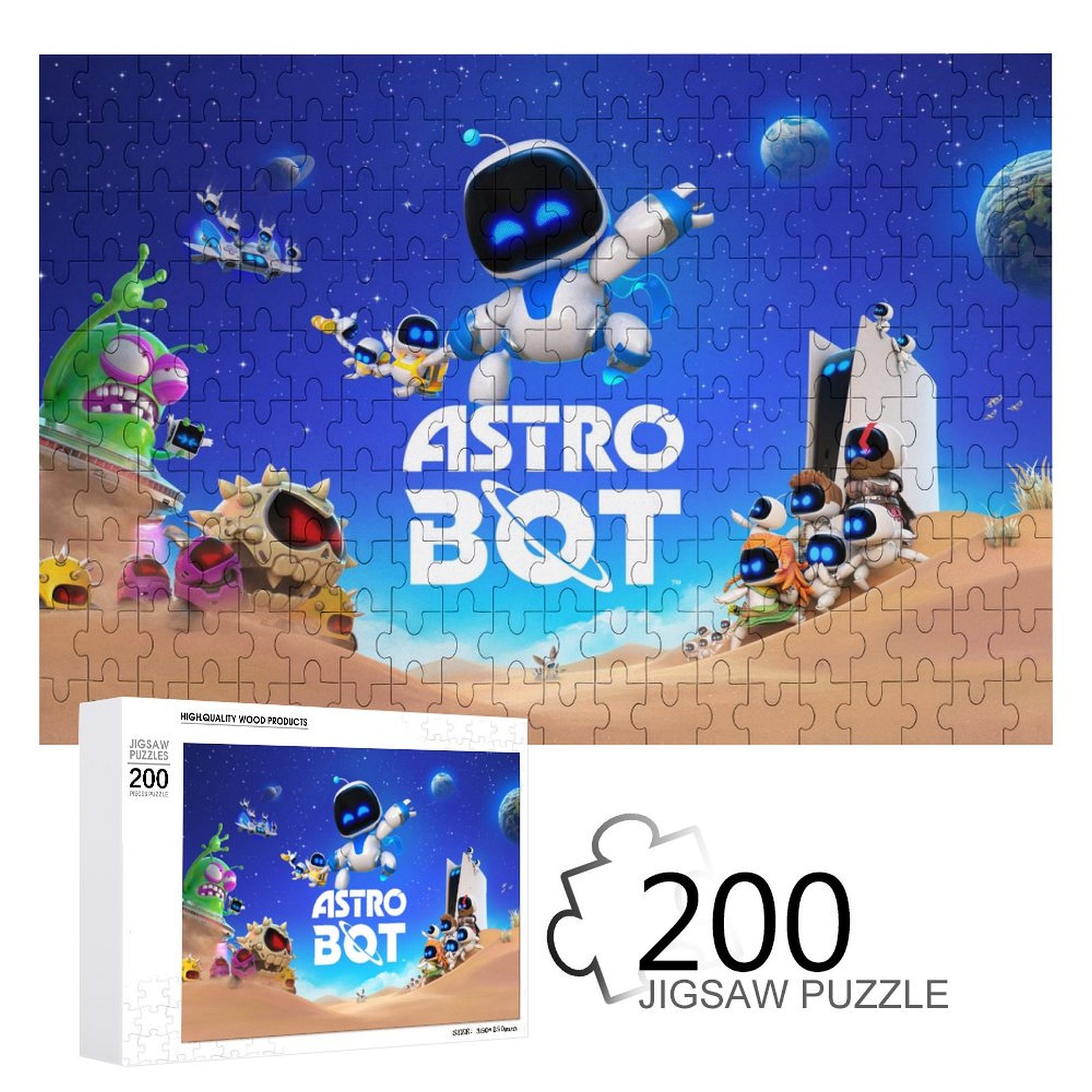 Astro Bot Puzzle For Adults & Kids - 200 PCS Jigsaw Puzzle - Walmart.com