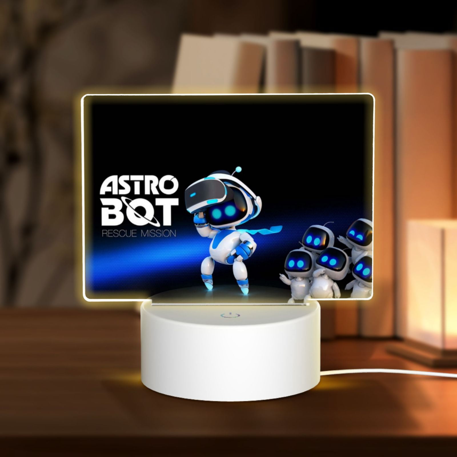 Astro Bot Rectangular Acrylic Night Light Adjustable 3 Light Modes USB ...