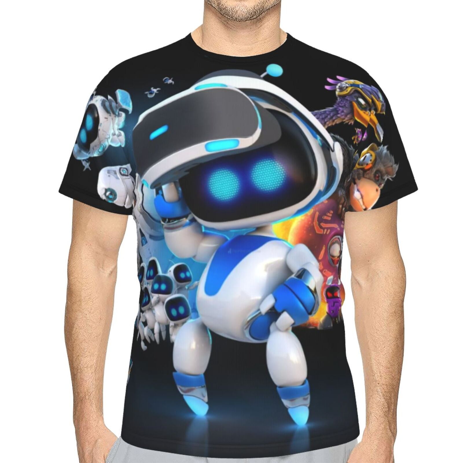 Astro Bot Shirt 3d Printed T Shirt Crewneck Short Sleeve Top Tees For ...