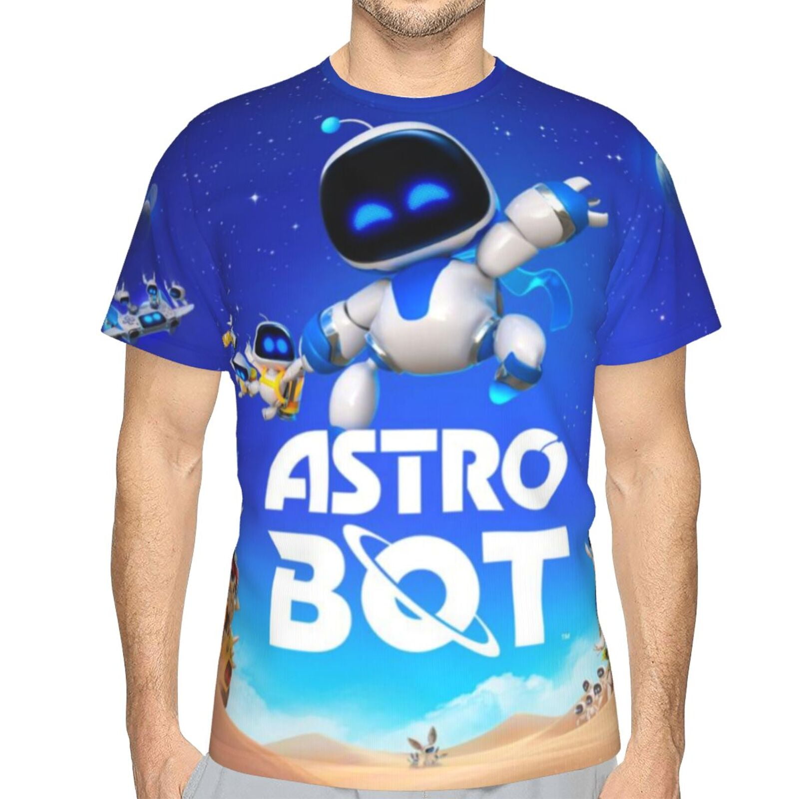 Astro Bot Shirt 3d Printed T Shirt Crewneck Short Sleeve Top Tees For Mens - Walmart.com