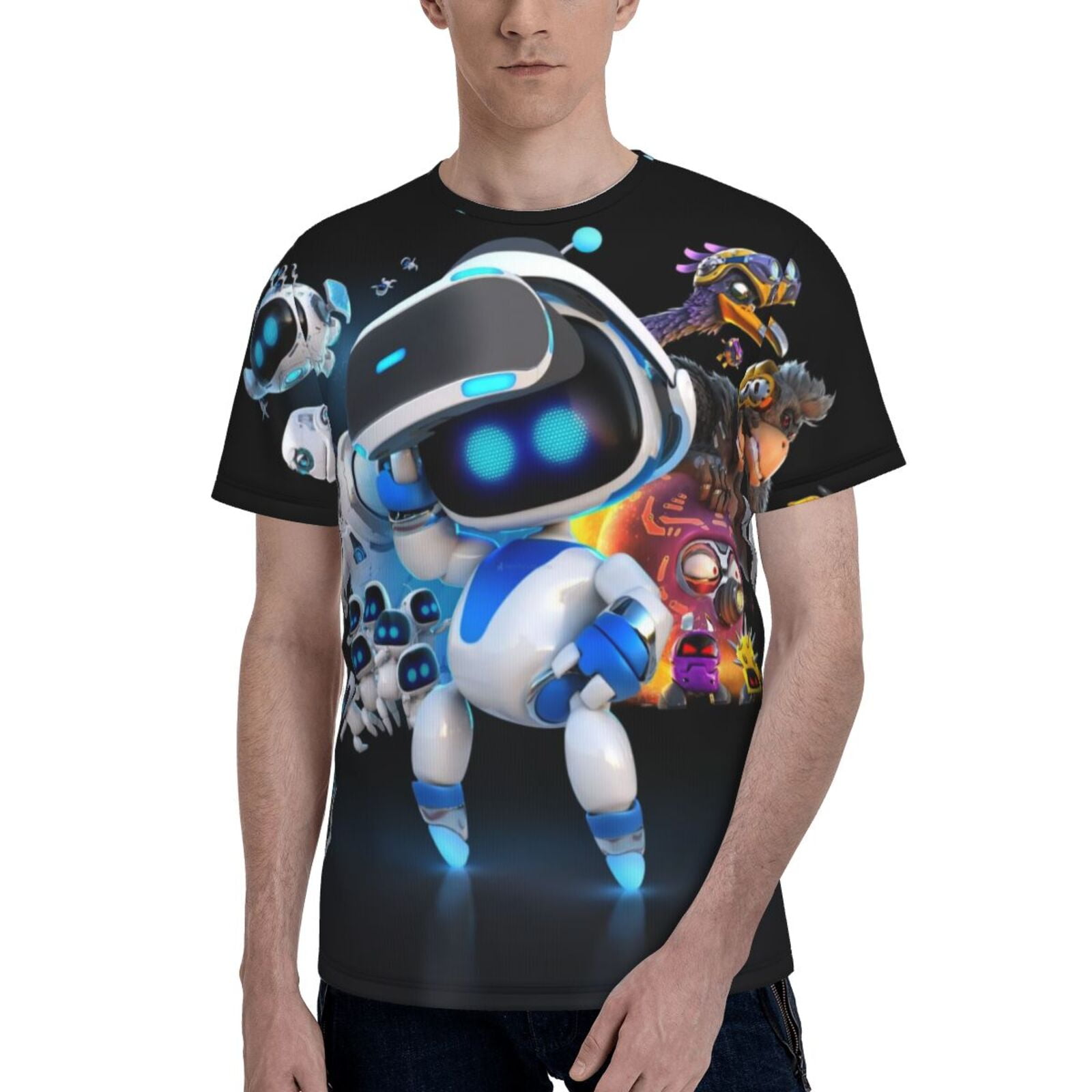 Astro Bot T-Shirts 3d Printed Short Sleeve Tee Shirt For Men - Walmart.com