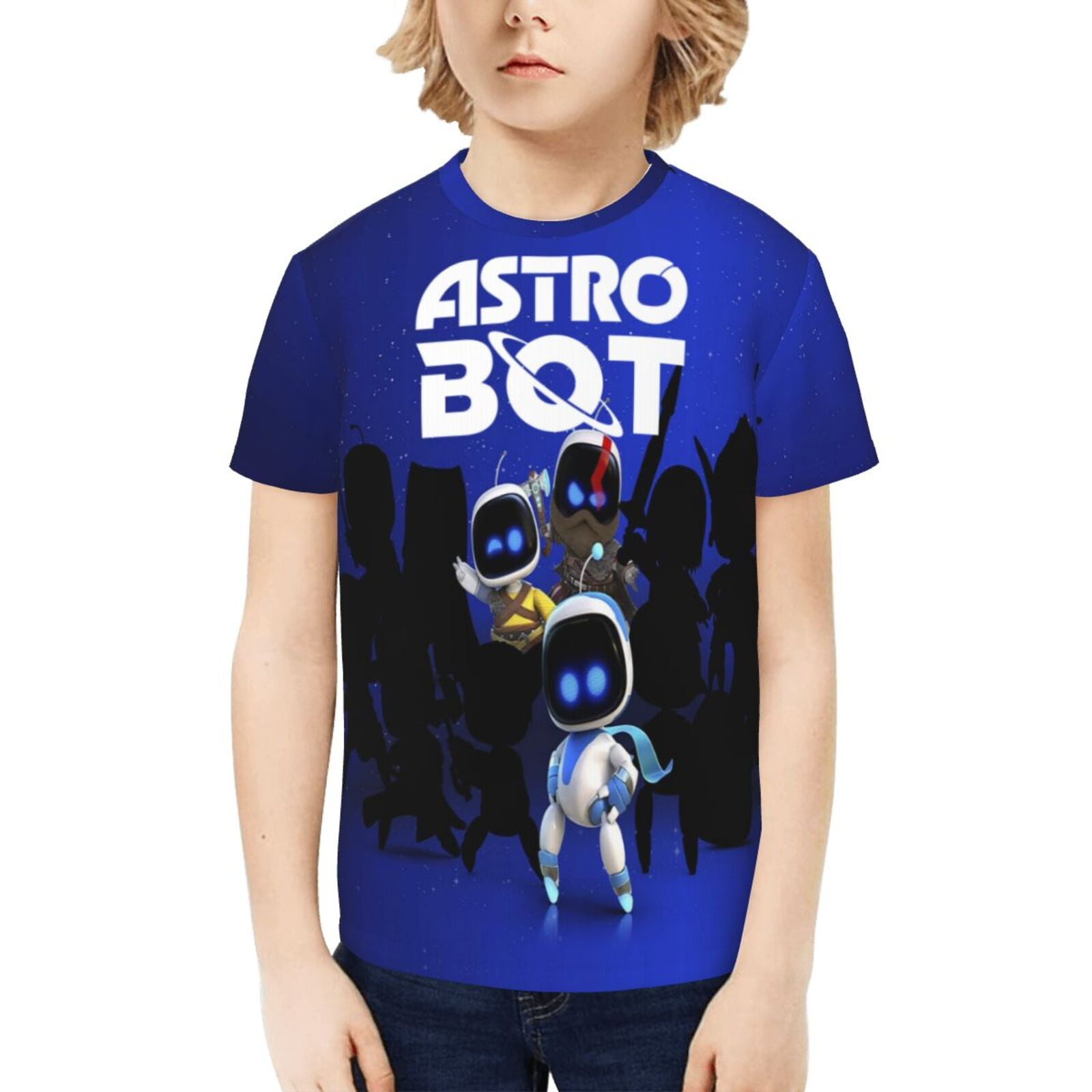 Astro Bot Teenage T-shirt Graphic Short Sleeve Shirts Tees for Boy Girl Youth Kids - Walmart.com