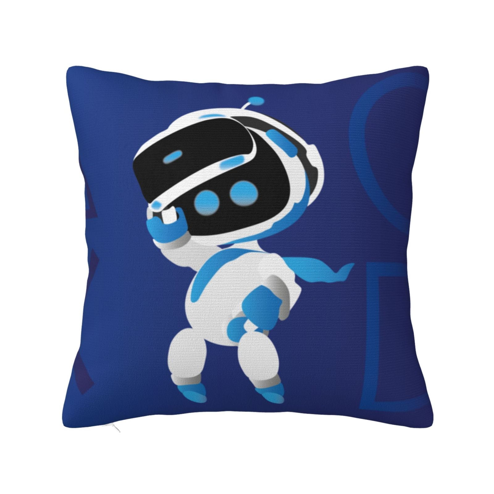 Astro Bot Throw Pillow Covers 26"X26" Pillow Case Cushion Pillow Cover For Couch Sofa Bed ...