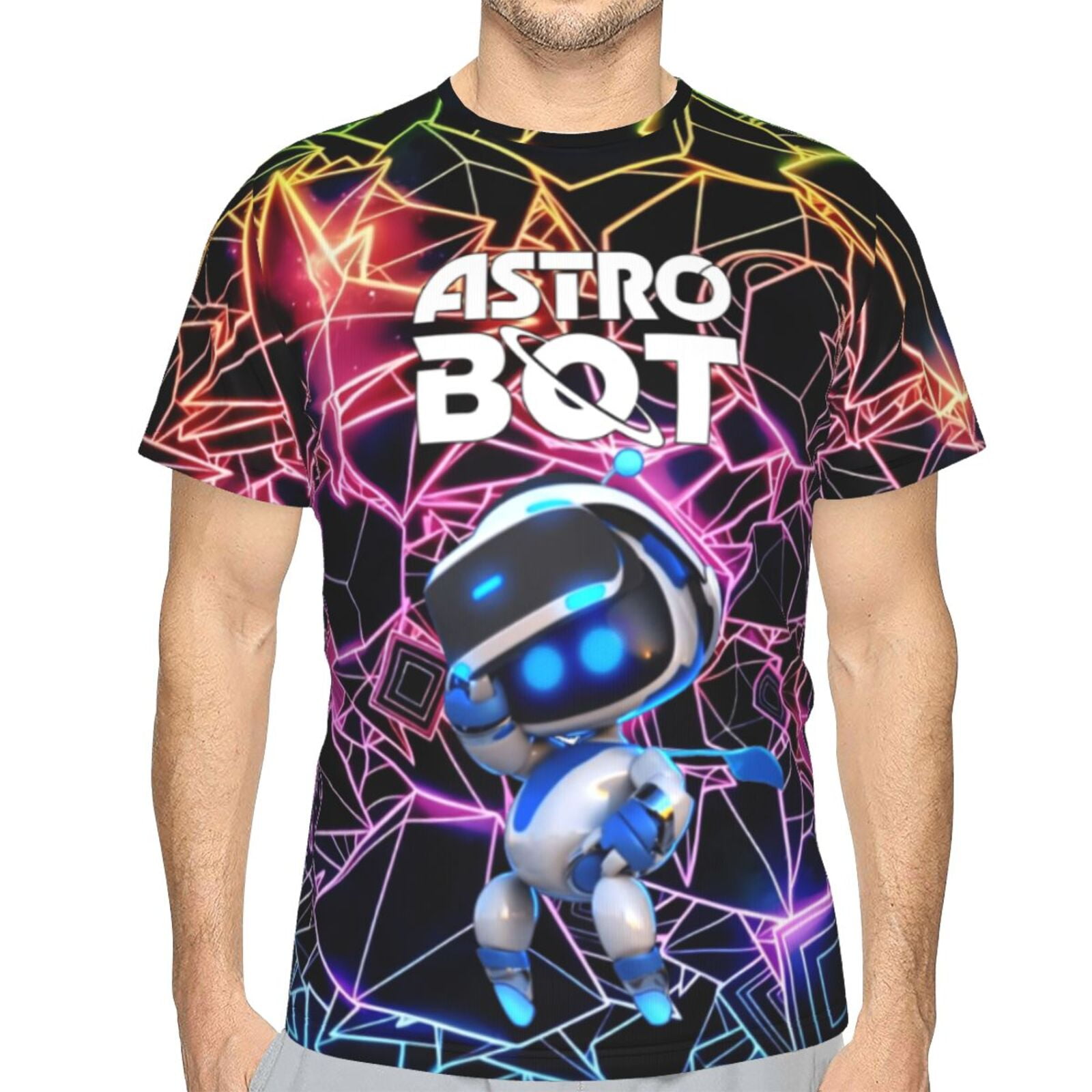 Astro Bot Unisex 3d Pattern Printed Short Sleeve T-Shirts Casual Graphics Tees For Men Women ...