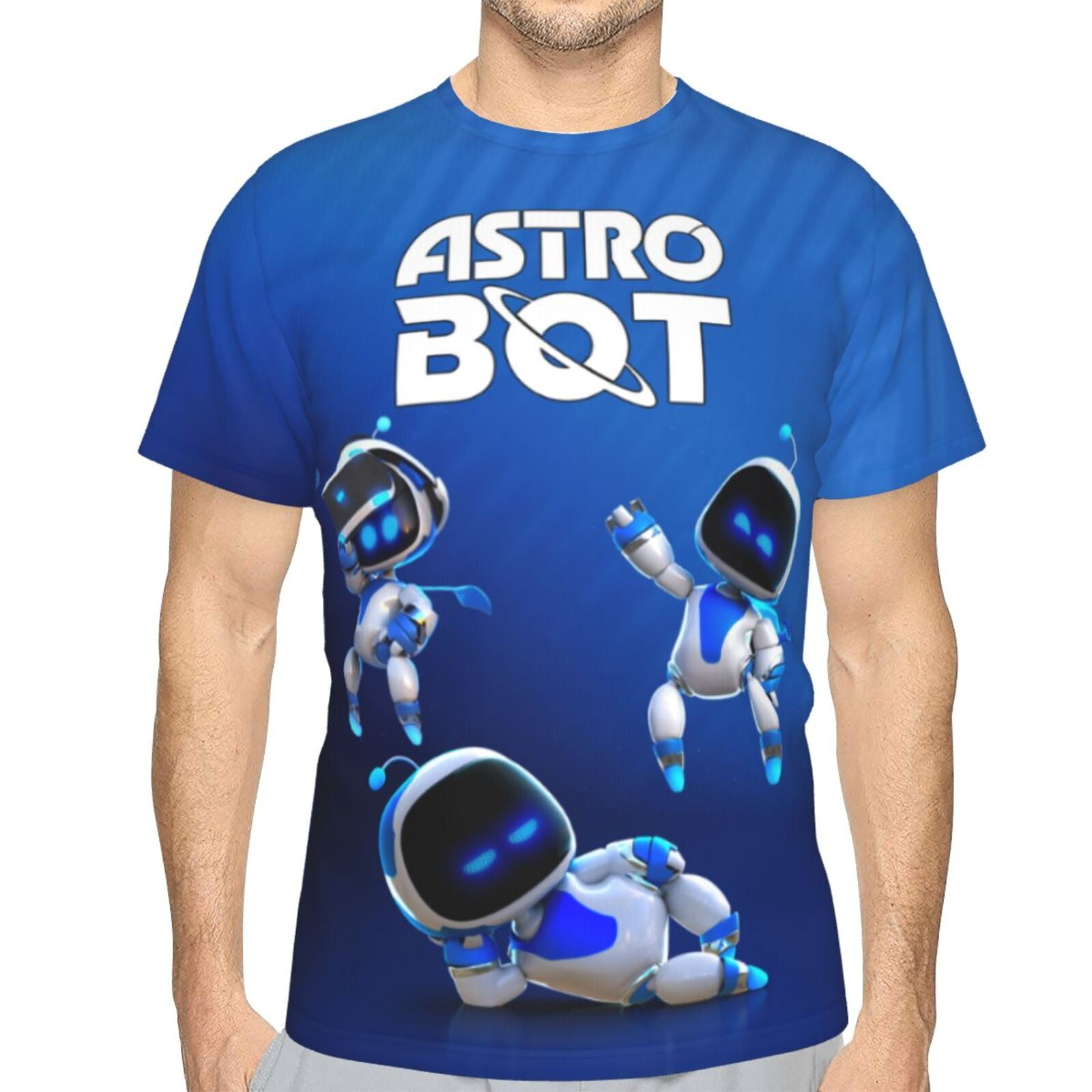 Astro Bot Unisex 3d Pattern Printed Short Sleeve T-Shirts Casual Graphics Tees For Men Women ...