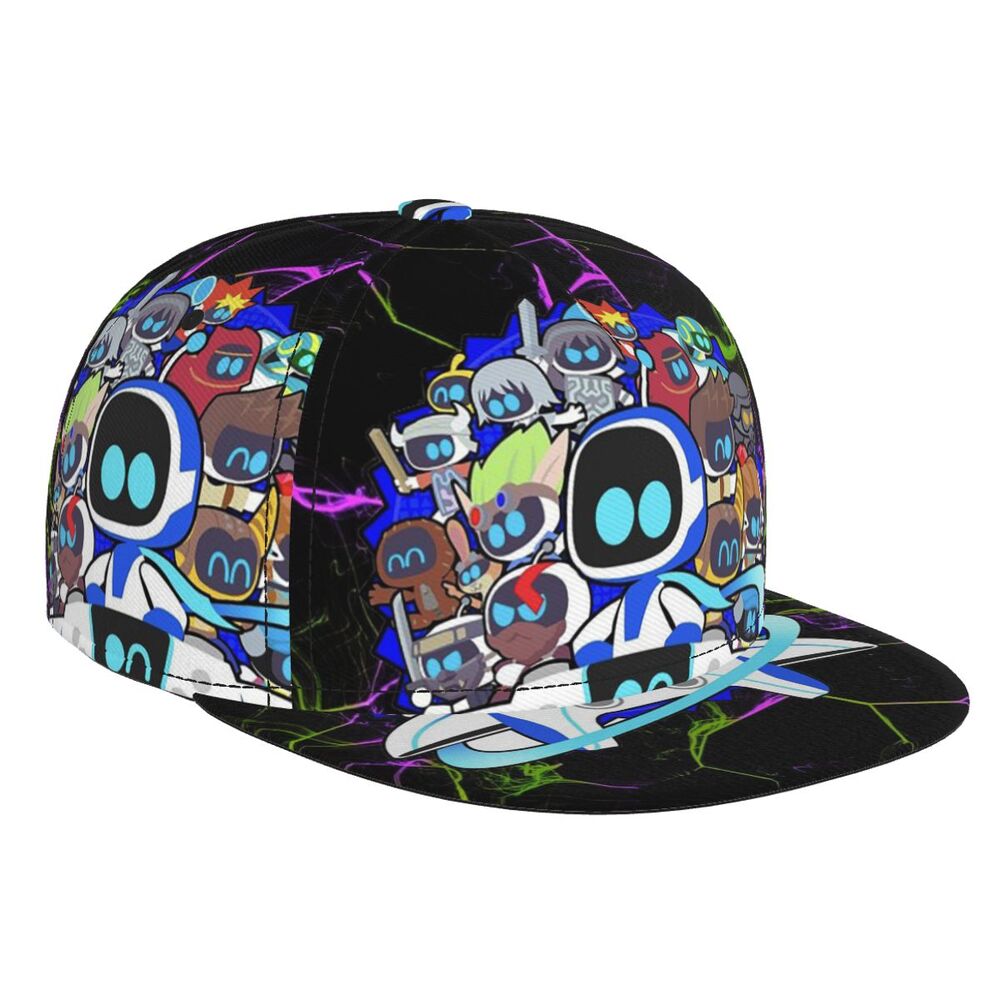 Astro Bot Unisex Flat Brim Cap Fashion Adjustable Fitted Hat Baseball ...