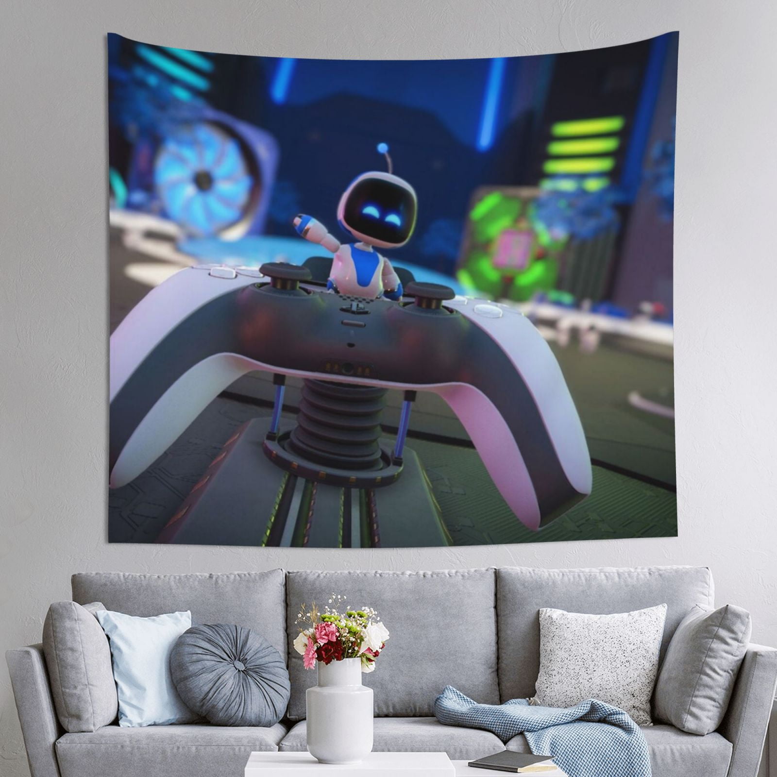 Astro Bot Wall Tapestry Cartoon Poster Wall Hanging Tapestry for ...