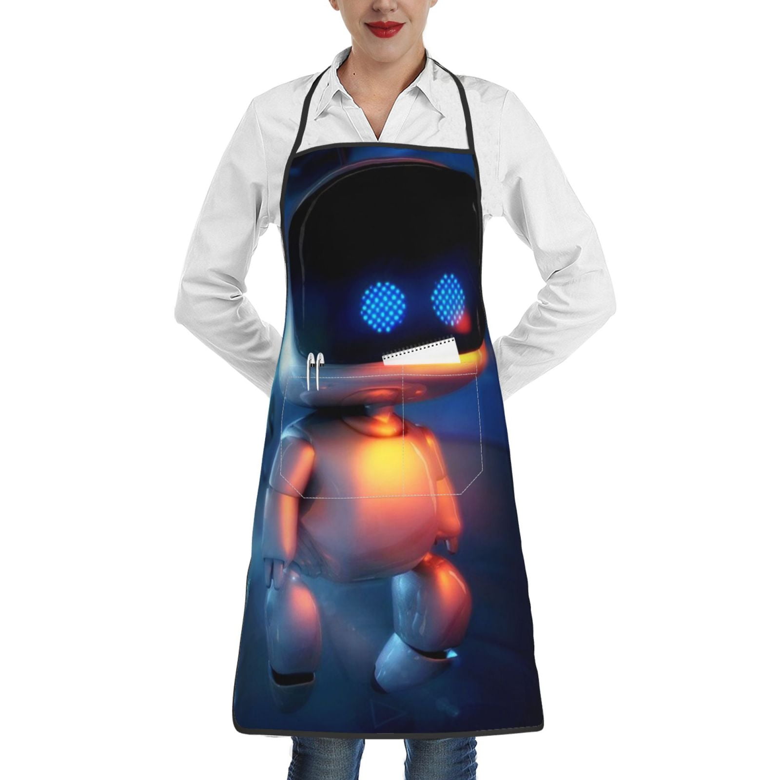 Astro Bot Waterproof Cooking Aprons, Adjustable Bib Soft Chef Apron ...