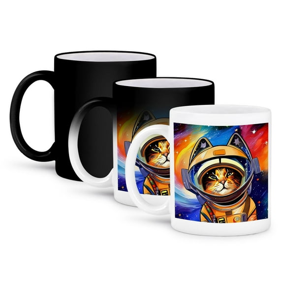 Astro-Cat In Spacesuit. Explore The Space. Funny Digital Art Gift, 11oz ...