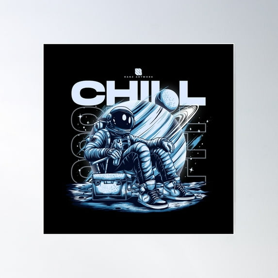 Astro Chill Poster Wall Art, Modern Wall Decor For Living Room Bedroom ...