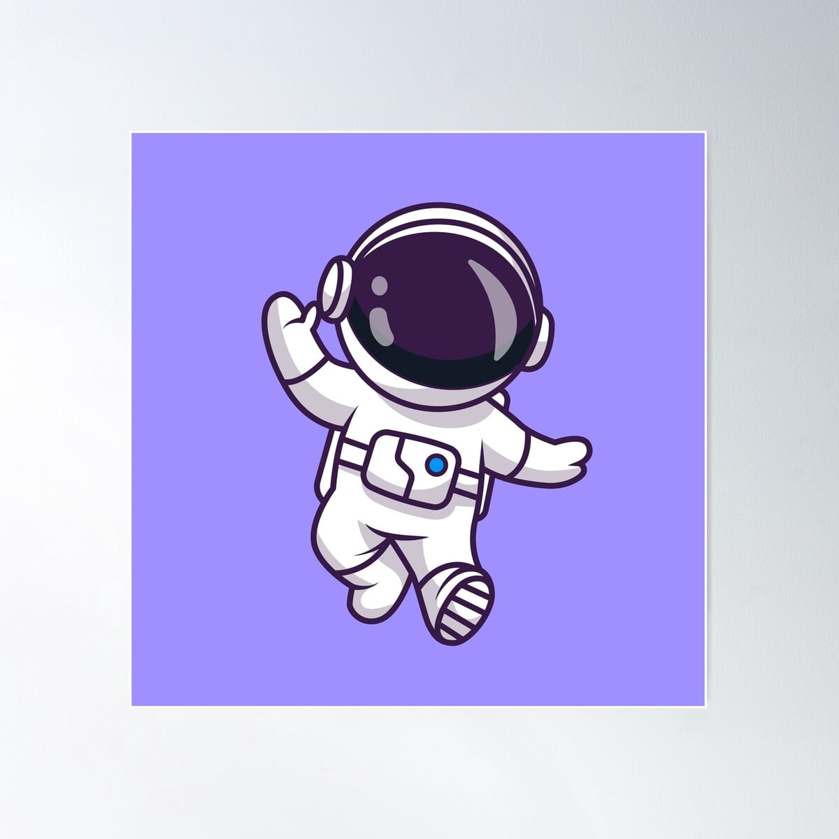 Astro Grooves: Cute Dancing Astronaut Cartoon Vector Icon Poster Wall ...