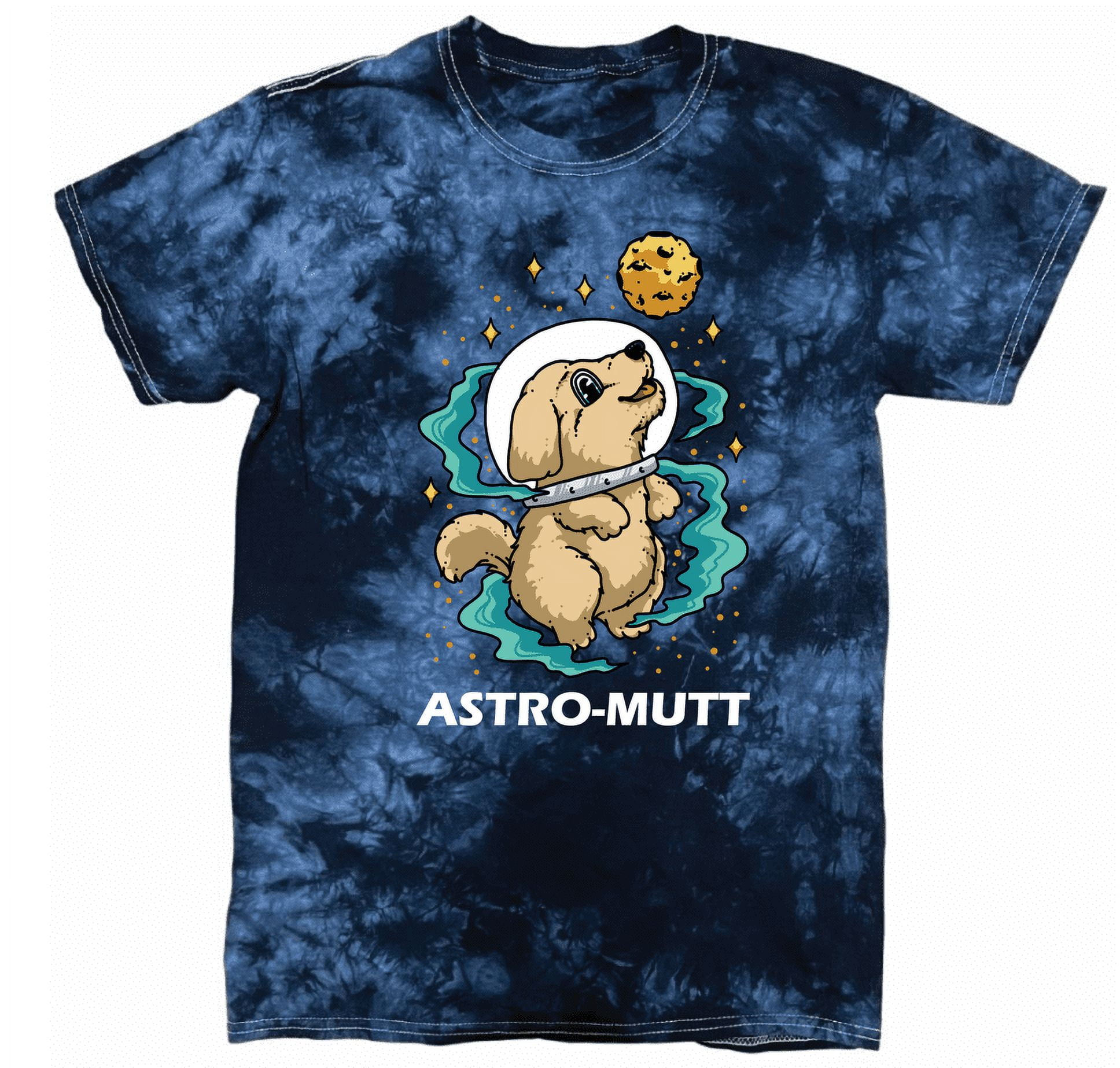 Astro-Mutt Tee Tie Dye T-Shirt Dog in Space Shirt - Walmart.com