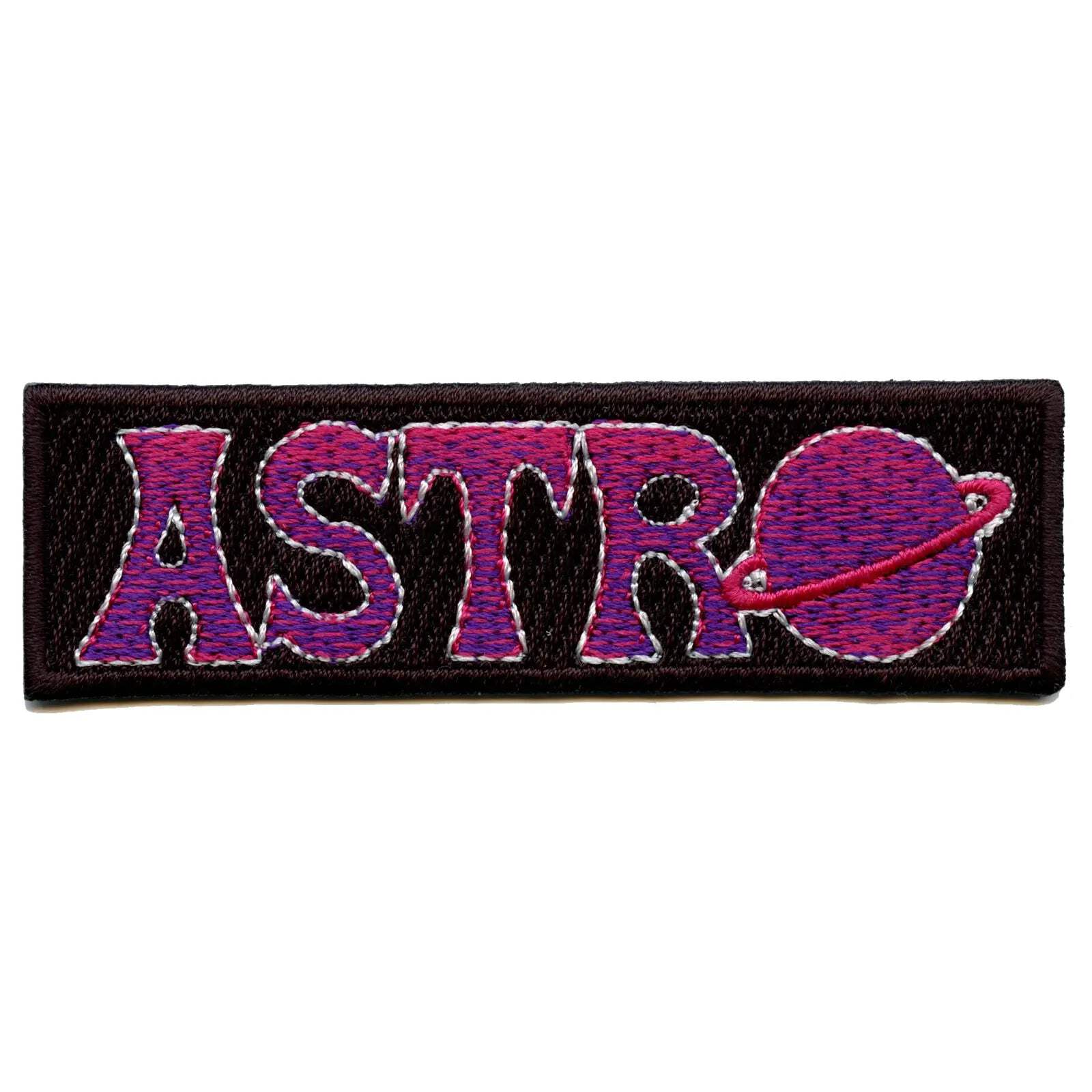 Astro Planet Script Patch Music Box Logo Embroidered Iron On Patch ...