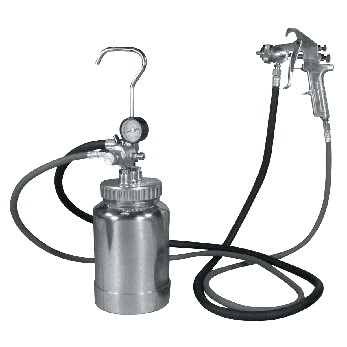 Astro Pneumatic 2PG8S 2 Quart Pressure Pot with Silver Gun & Hose ...