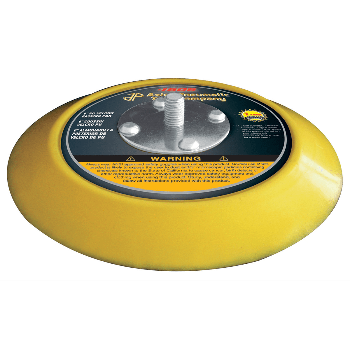 Astro Pneumatic 4606 6" PU Hook and Loop Backing Pad - Walmart.com