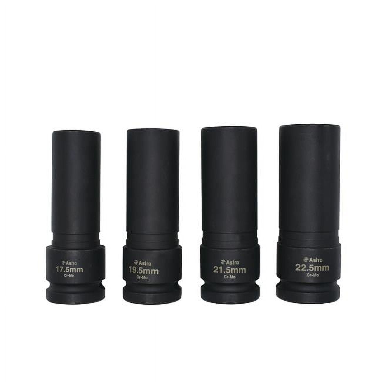 Astro Pneumatic 78204 4pc 1/2" Drive 1/2 Size Thin Wall Lug Nut Socket ...