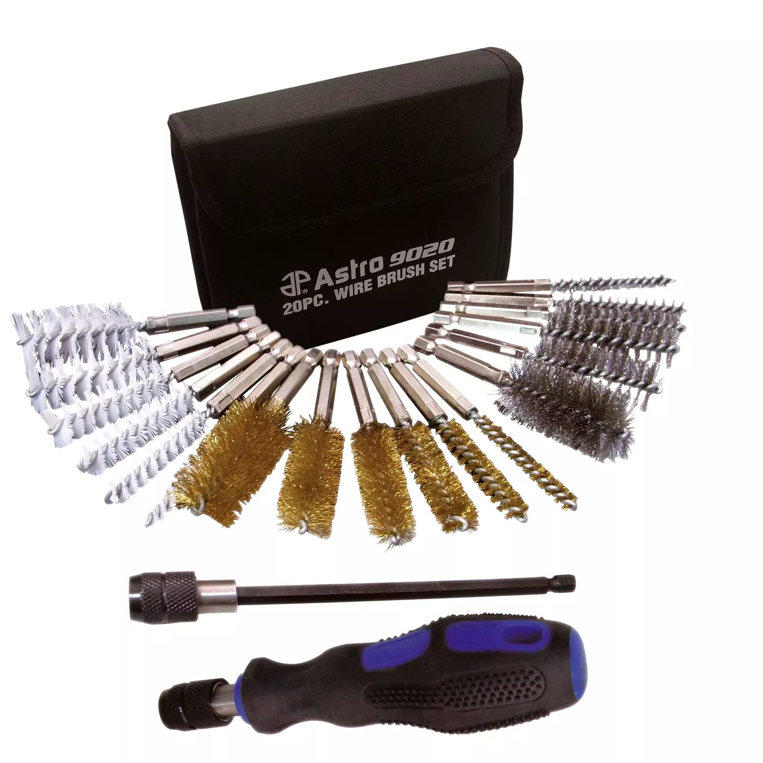 Astro Pneumatic 9020 20pc Automotive Wire Brush Cleaning Set - Walmart.com