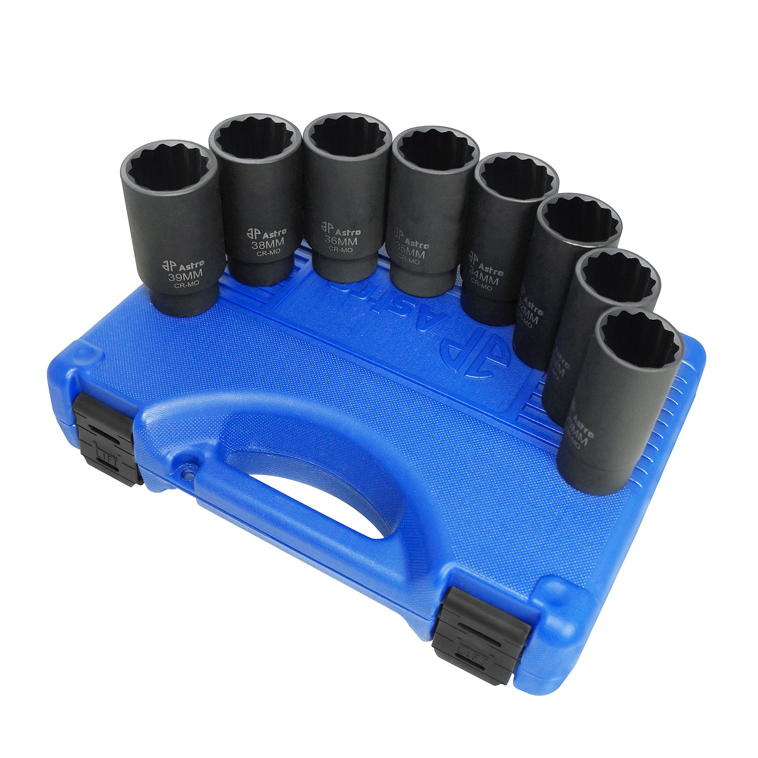 Astro Pneumatic Tool 78868 12-Point Axle Nut Socket Set (8 Piece) C55 ...