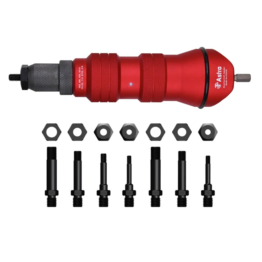 Astro Pneumatic Tool 3/8-Inch Capacity XL Rivet Nut Drill Adapter Kit ...