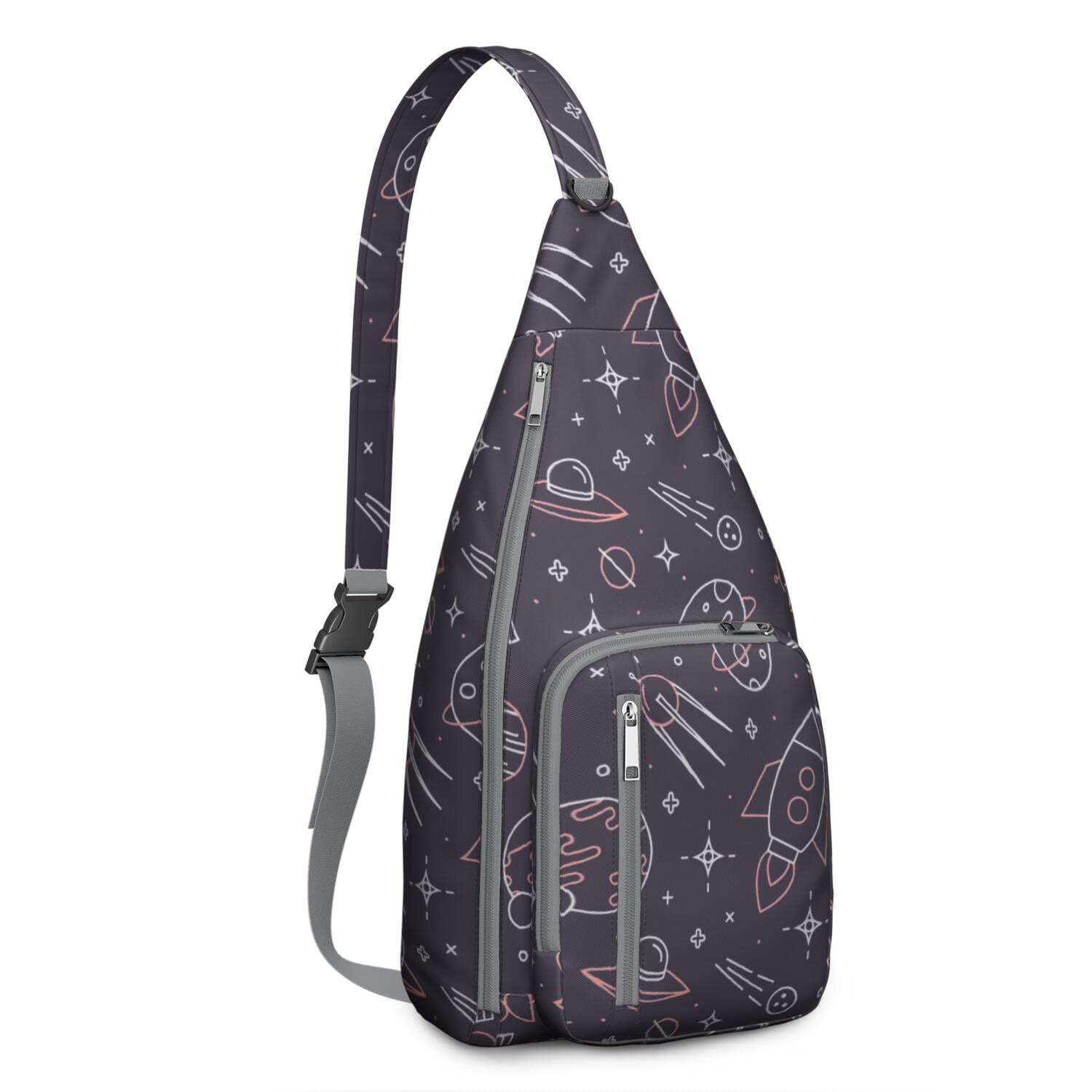 Astro Print Chest Sling Bag - Secure & Easy-Access Backpack for Campus ...