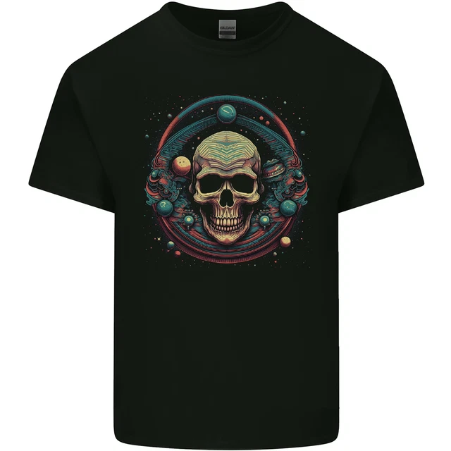 Astro Skull Planets Universe Space Mens Womens S-5XL T-Shirt - Walmart.com