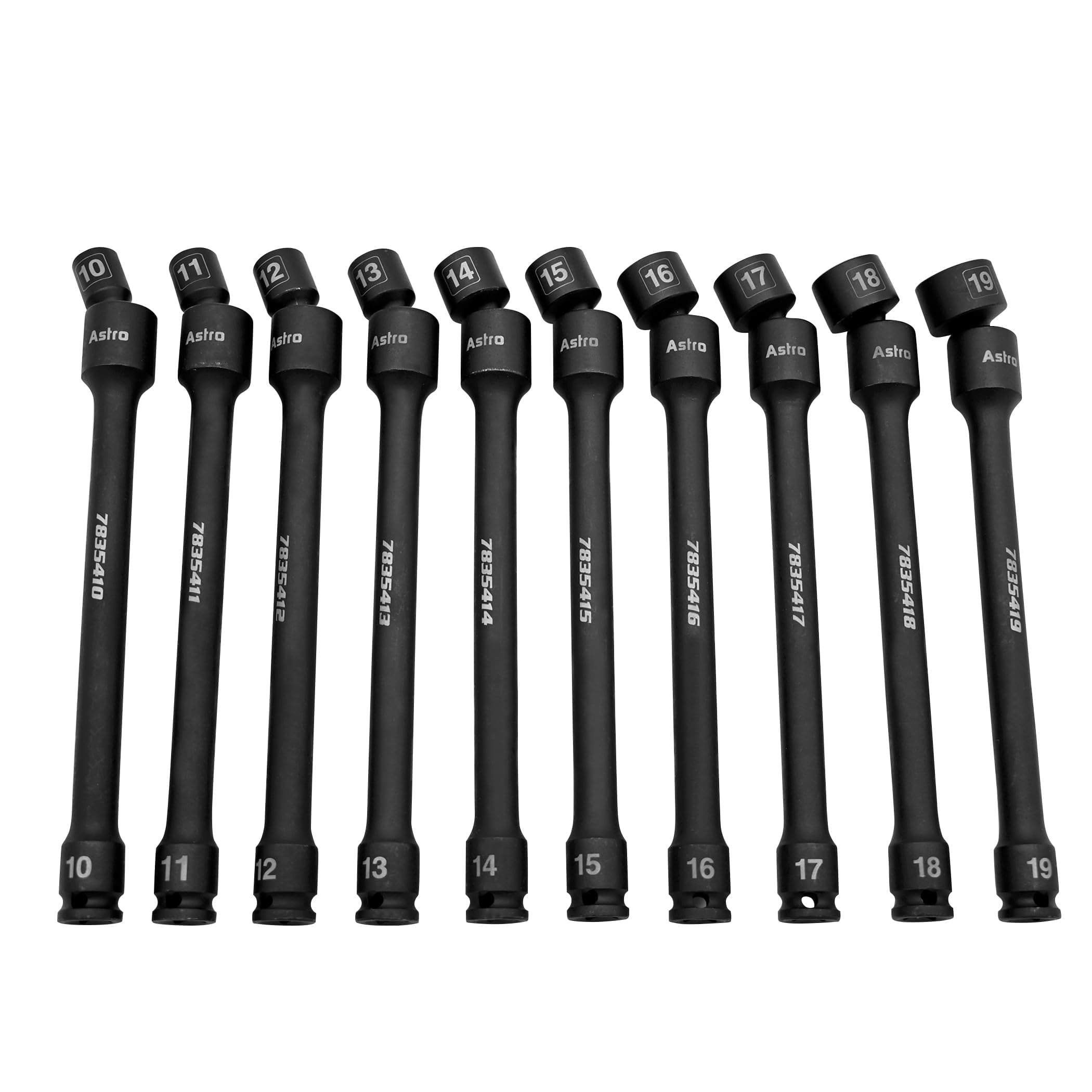 Astro Tools 78354 10-Piece 3/8" Drive 6 Point Pinless Universal Torque ...