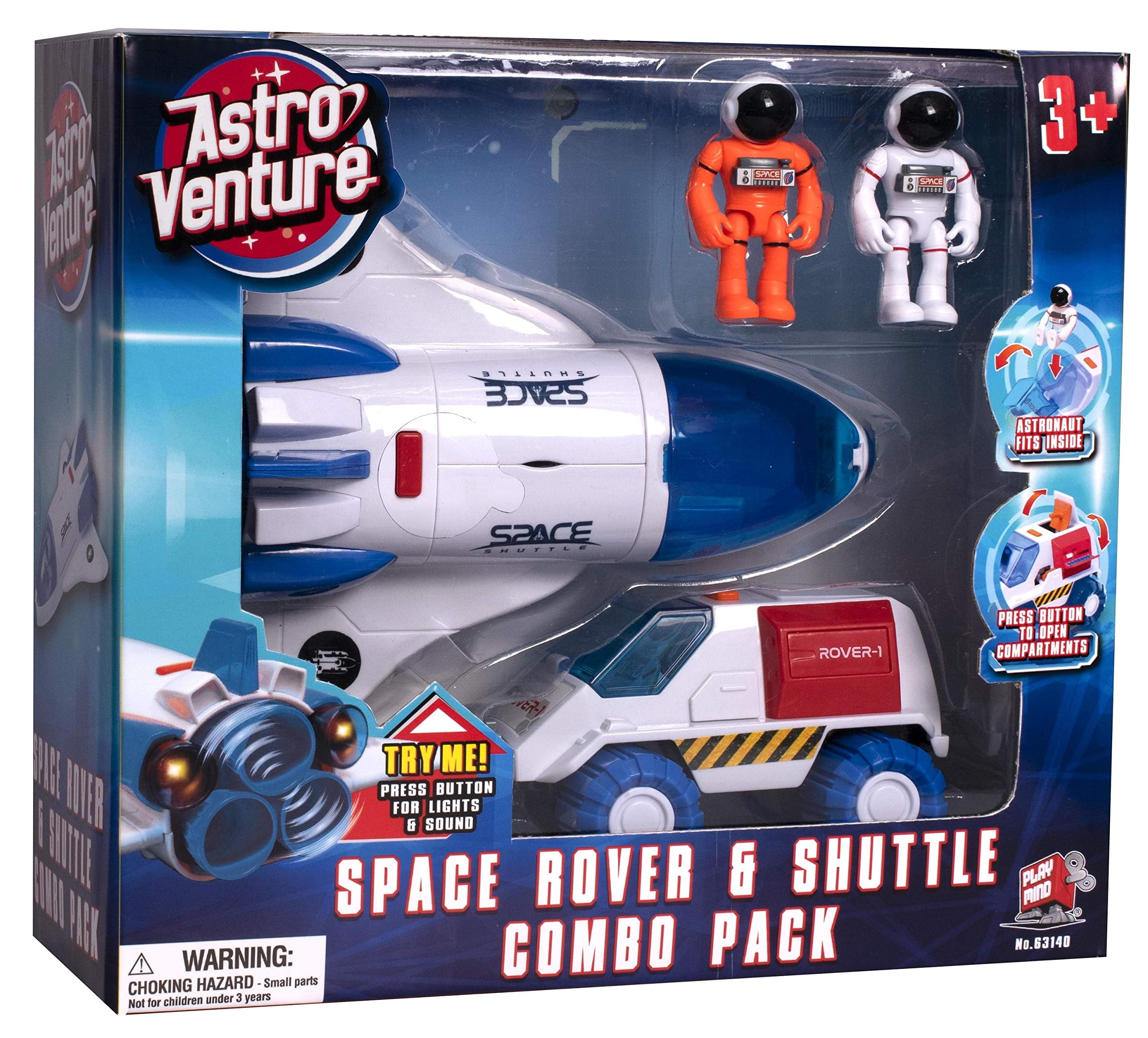 Astro Venture Space Shuttle Toy with 2 Astronauts, Mechanical Arm and ...