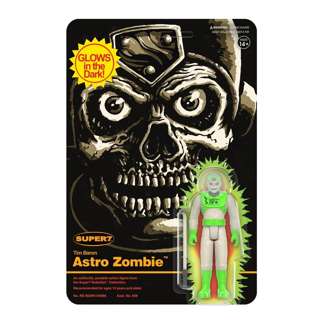 Astro Zombie Glows in the Dark Super7 Reaction Figure - Walmart.com
