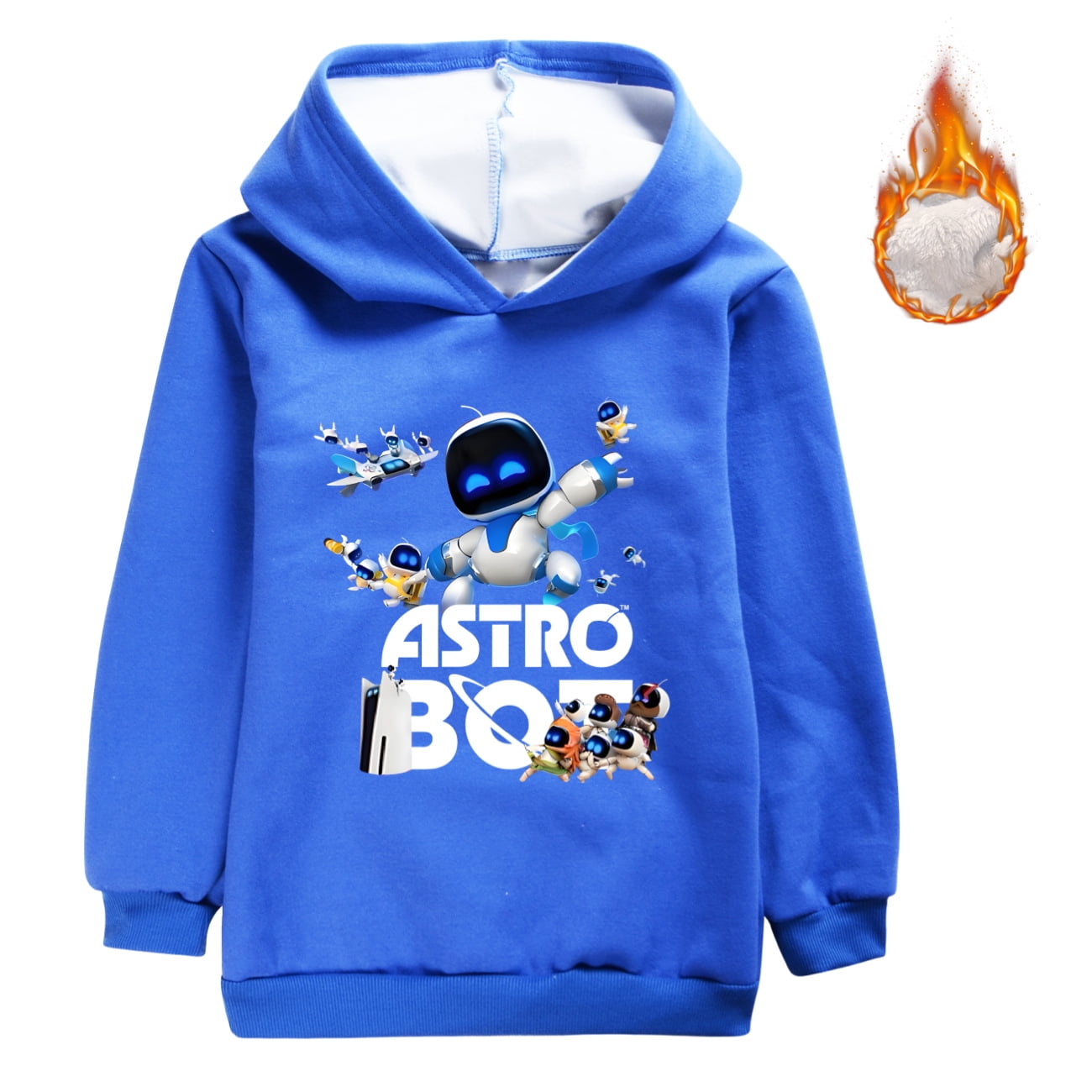 Astro bot Girls' Hoodie Boys' Pure Cotton Double layered Thickened Non ...
