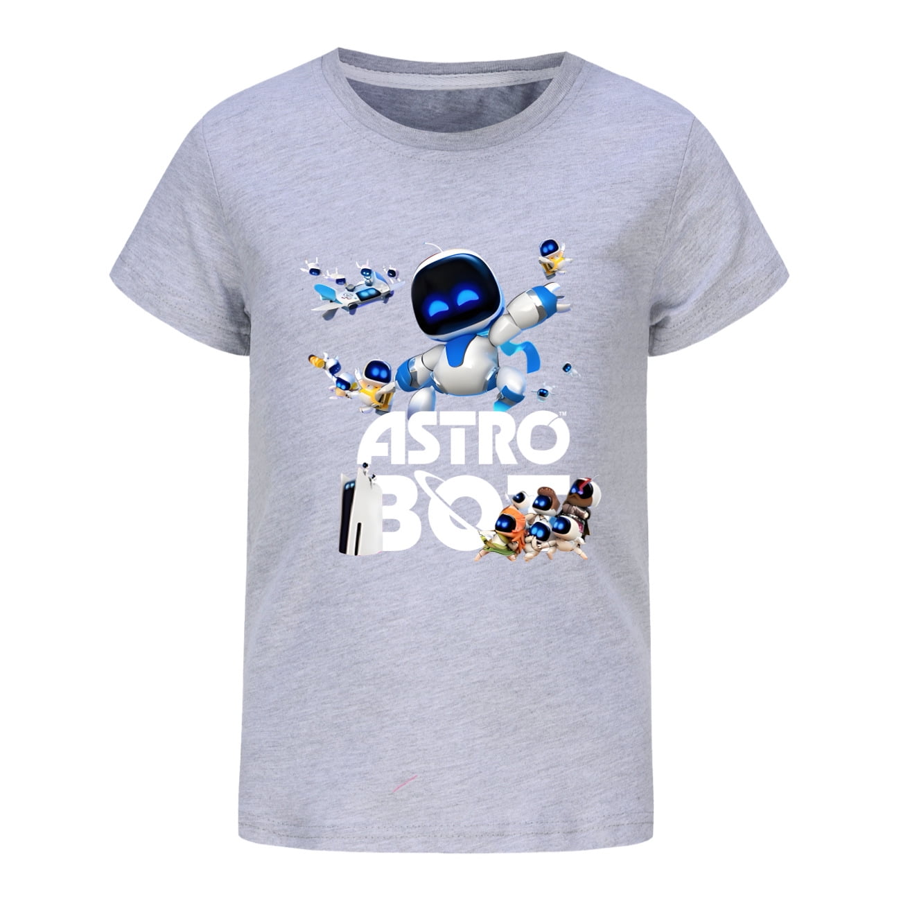 Astro bot boys and girls summer short sleeve t-shirt Classic crew neck ...