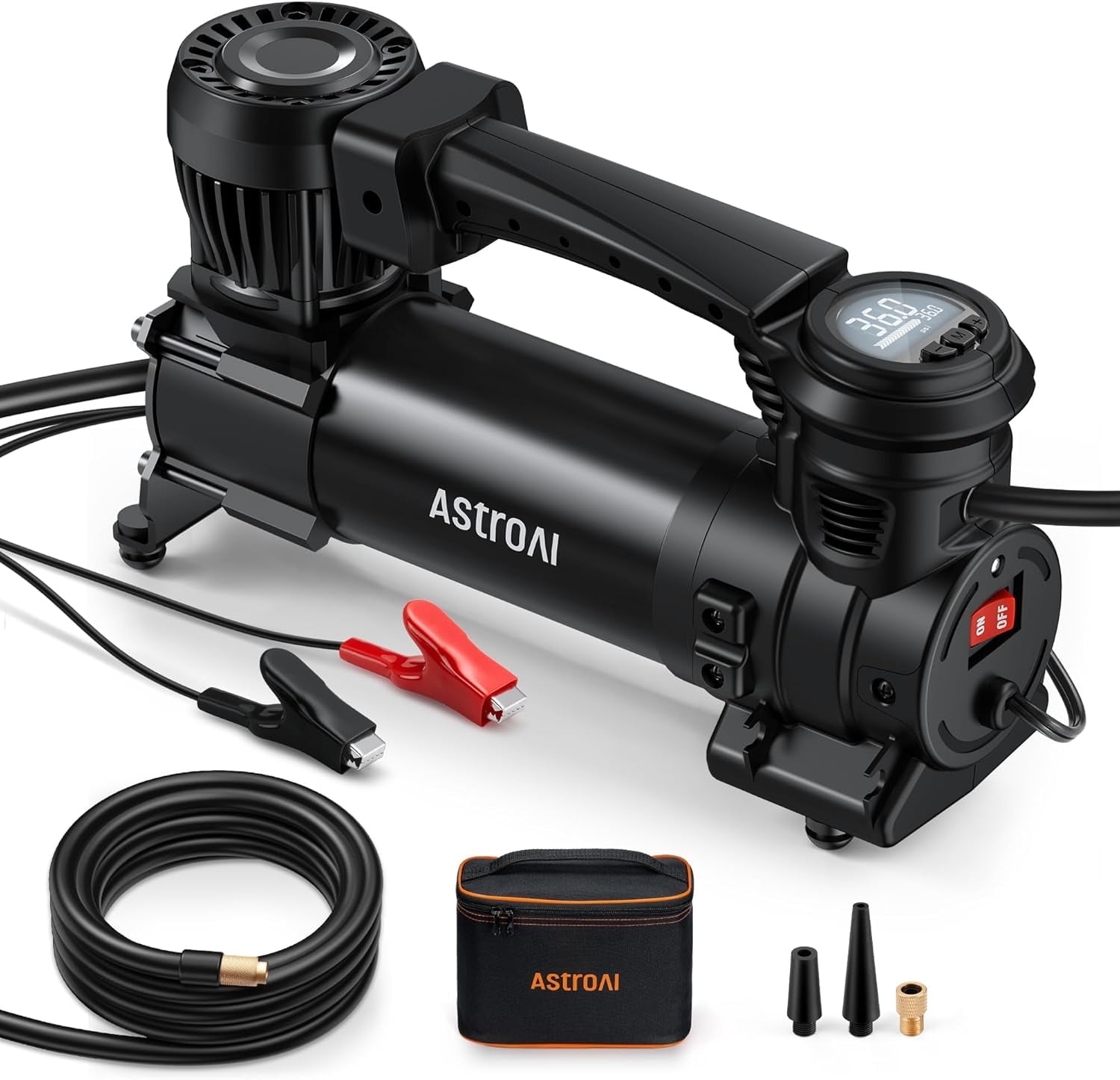 AstroAI Air Compressor Portable Air Pump Heavy-Duty , 120PSI Digital ...