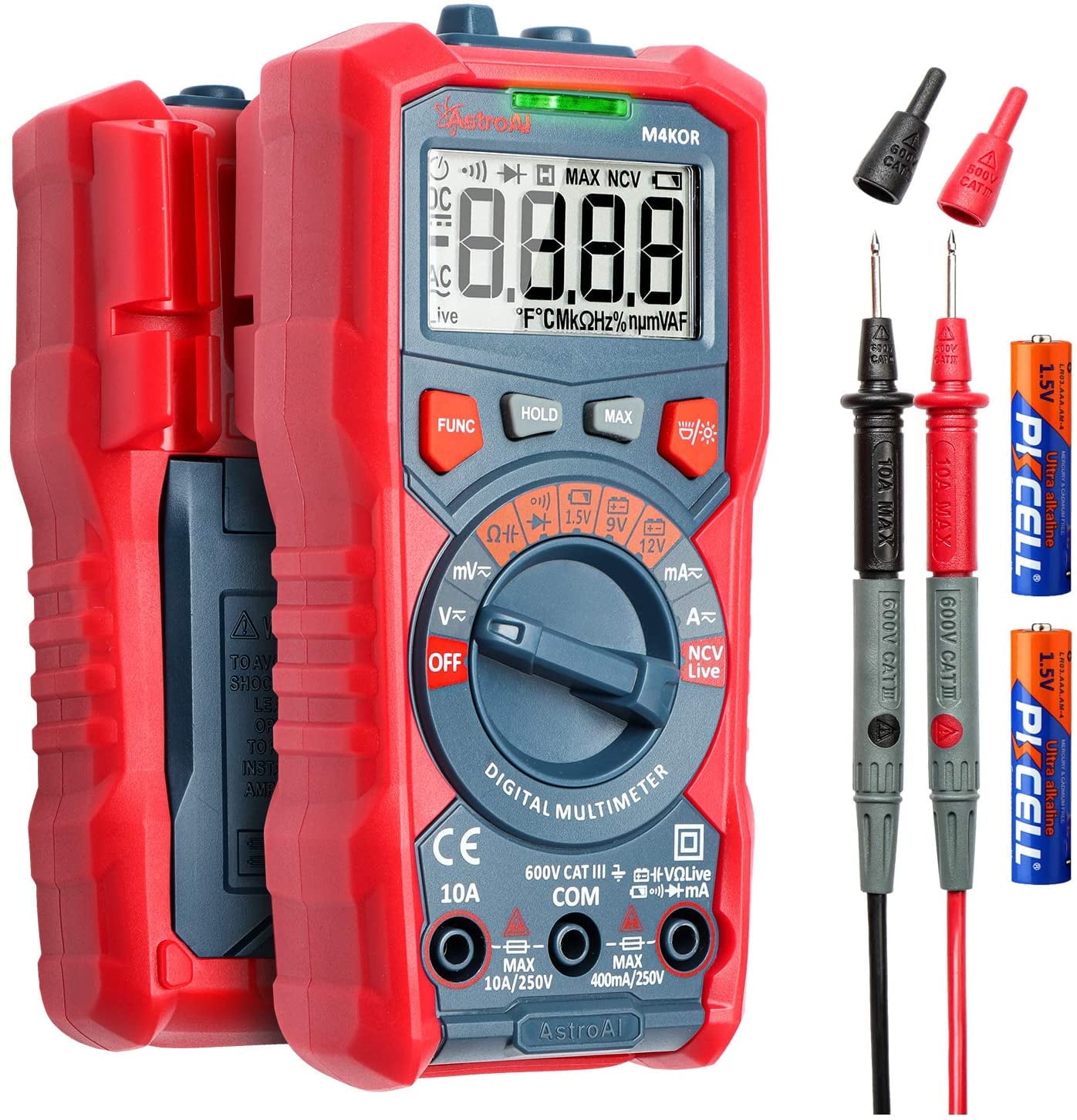 AstroAI Commercial Electrical Digital Multimeter, 4000 Counts TRMS Auto ...