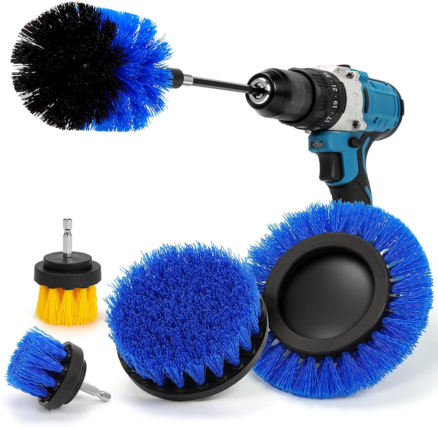 AstroAI 6-Piece Drill Brush Set - Power Scrubber for Bathroom, Car ...