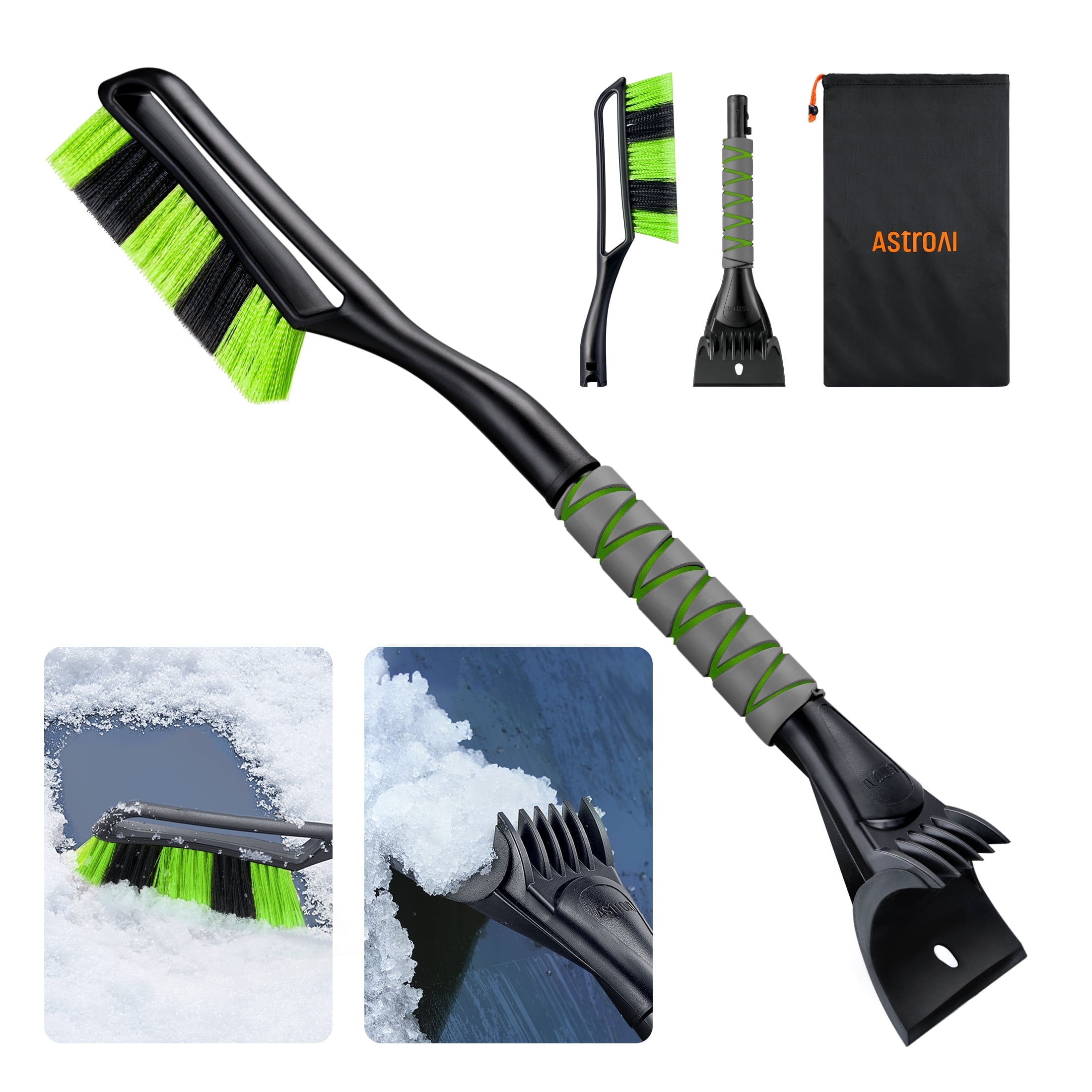 AstroAI Snow Brush and Ice Scrapers for Car Windshield, Detachable Snow ...