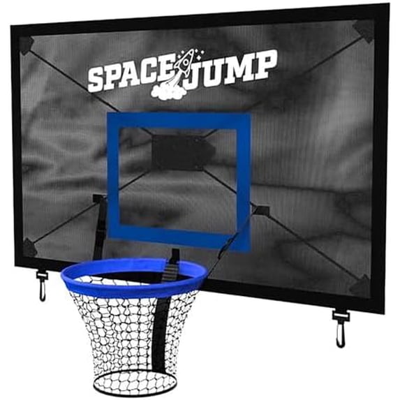 AstroJam Trampoline Basketball Hoop and Net Set Attachment, Outdoor ...