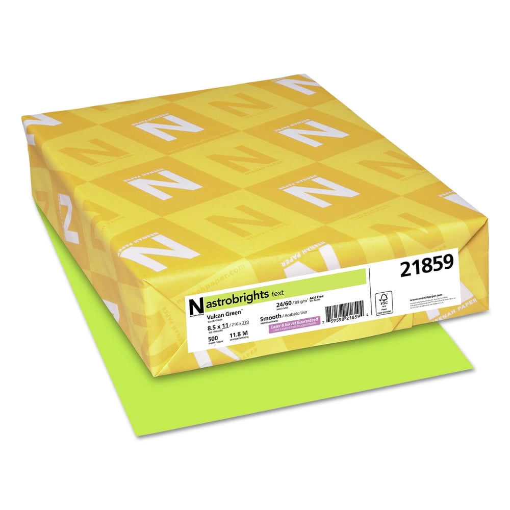 Astrobrights 21859 8.5 in. x 11 in. 24 lbs. Bond Weight Color Paper ...