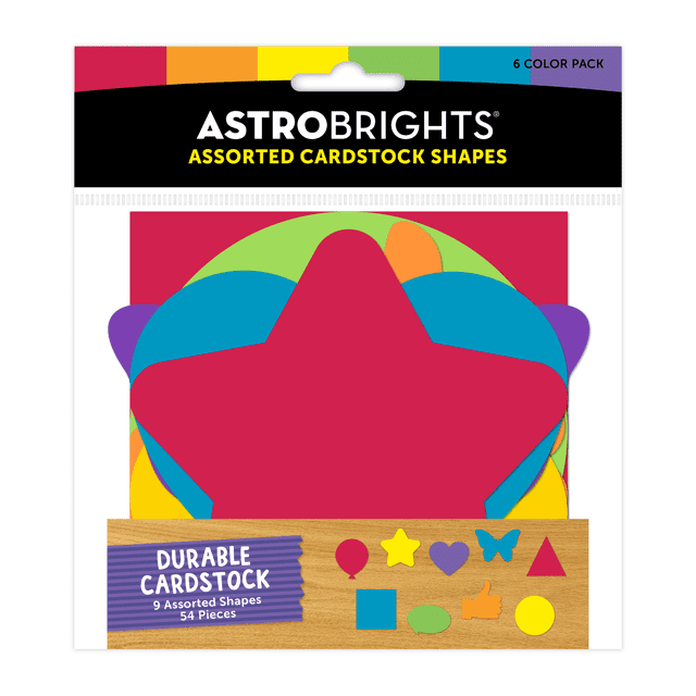 Astrobrights® Assorted Die Cut Shapes, Assorted, Set Of 54 Shapes ...