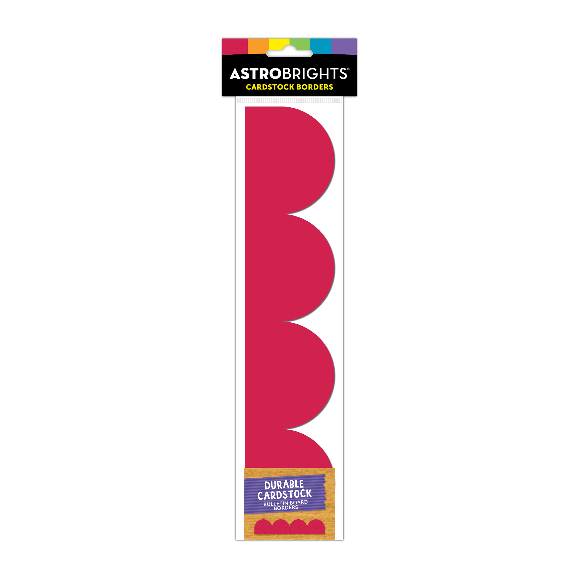 Astrobrights Bulletin Board Borders, 2" x 12", Re-Entry Red, Pack Of 20 ...