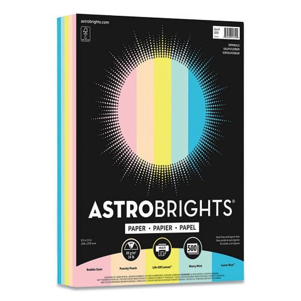 Astrobrights Color Paper, 24 lb Bond Weight, 8.5 x 11, Assorted Colors ...