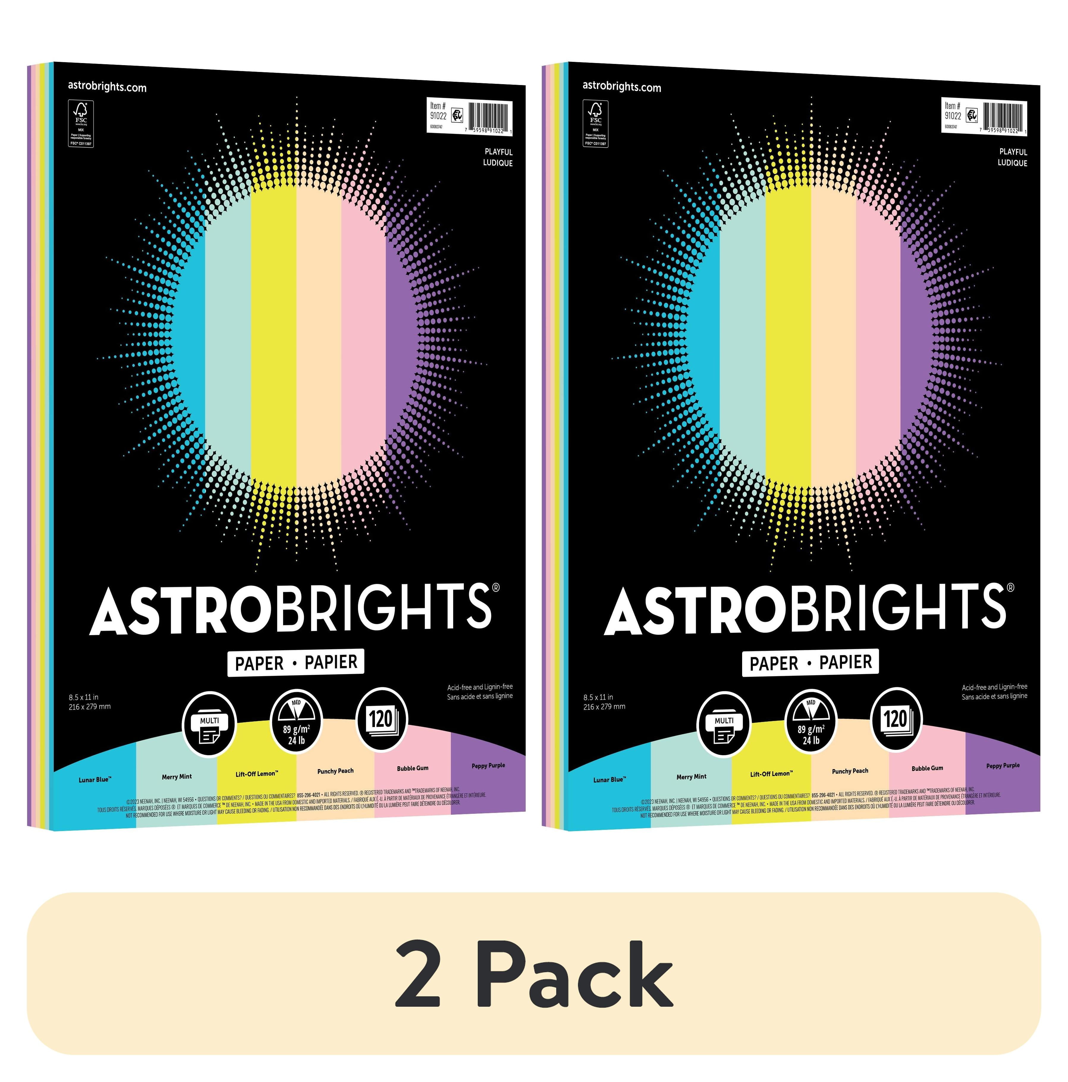 (2 pack) Astrobrights Playful Paper, 8.5" x 11", 24 lb./89 Gsm, 120 ...