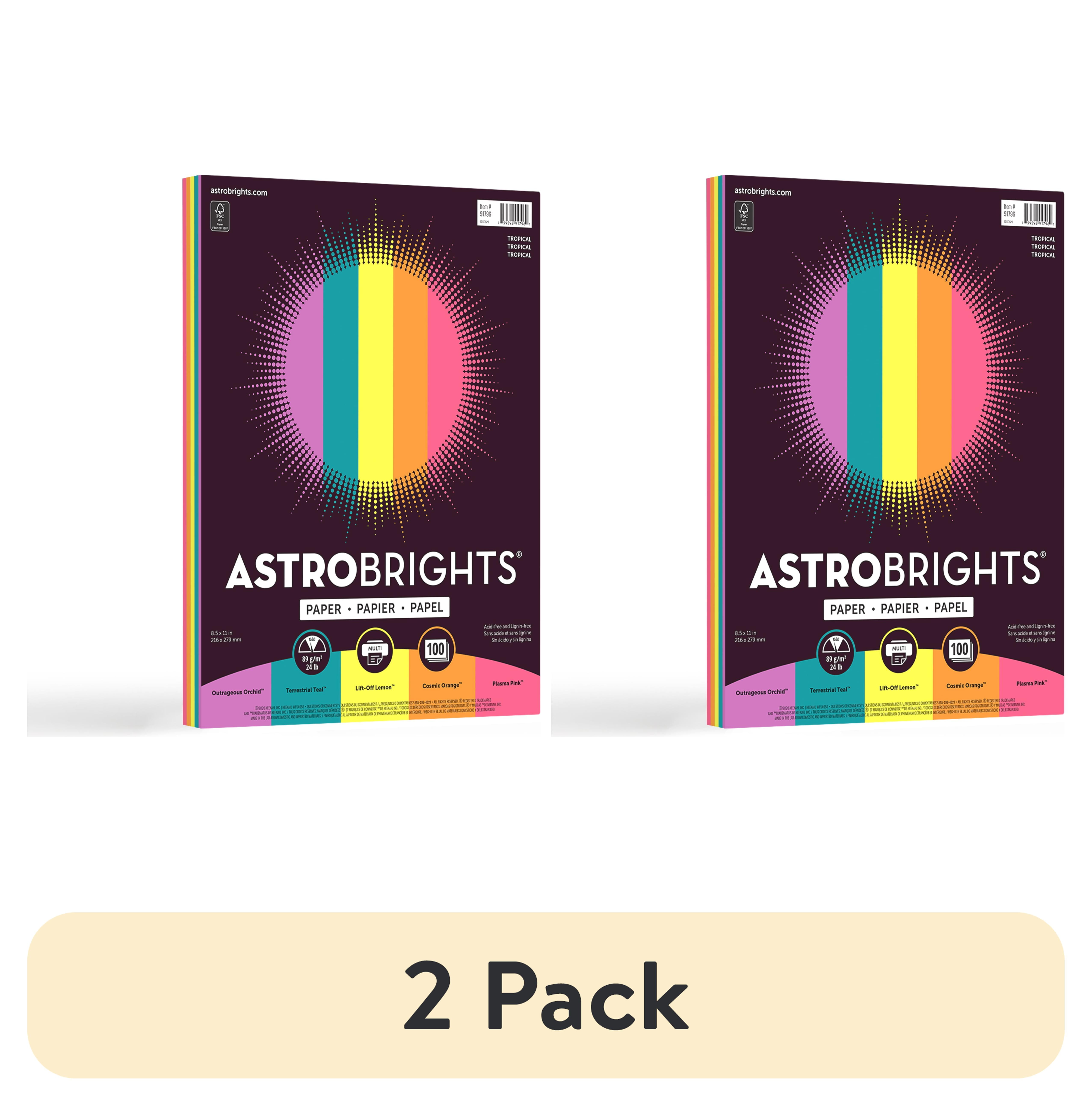(2 pack) Astrobrights Colored Paper, 8.5" x 11", 24 lb./89 Gsm ...