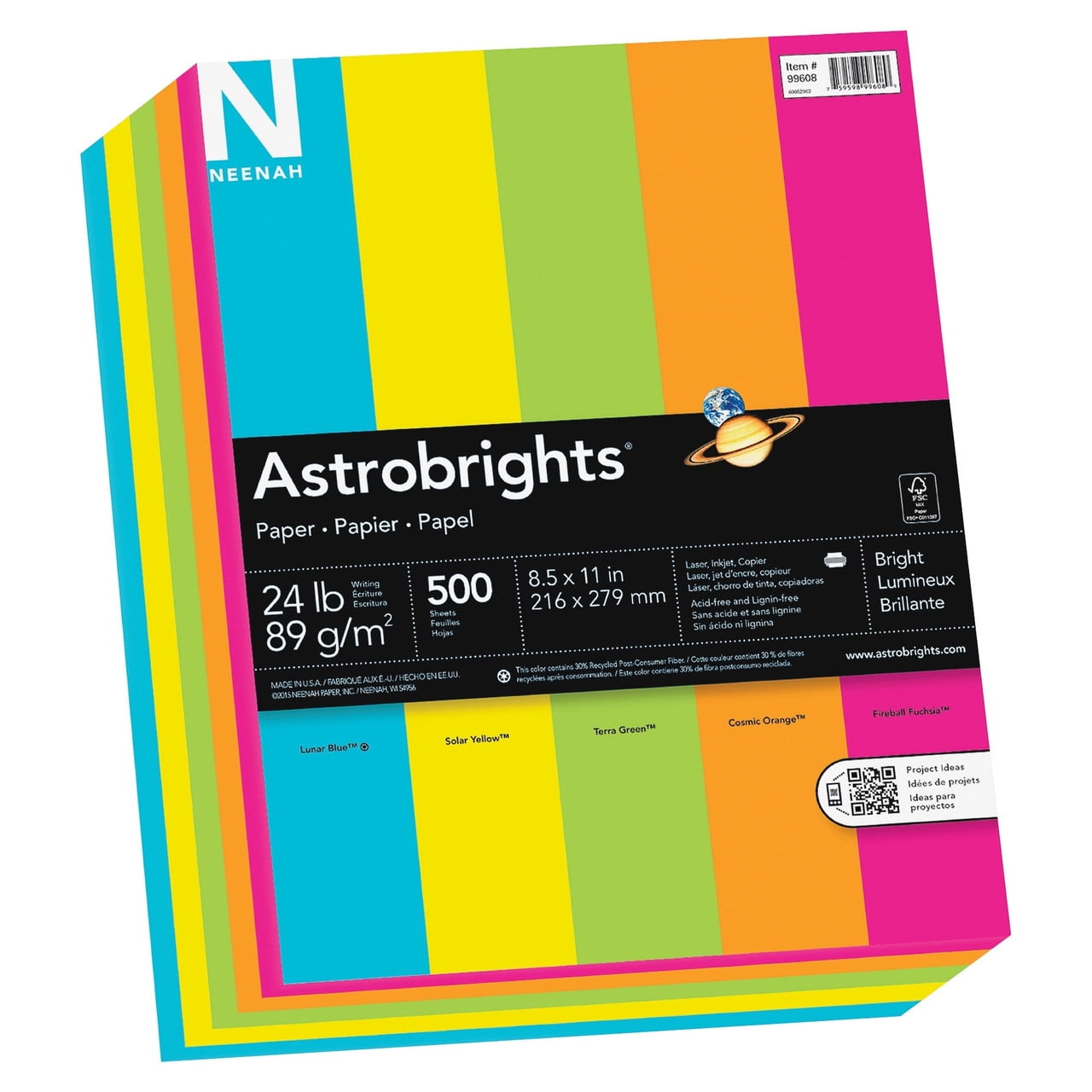 Astrobrights Colored Paper - For Inkjet, Laser Print - Letter - 8.50" X ...
